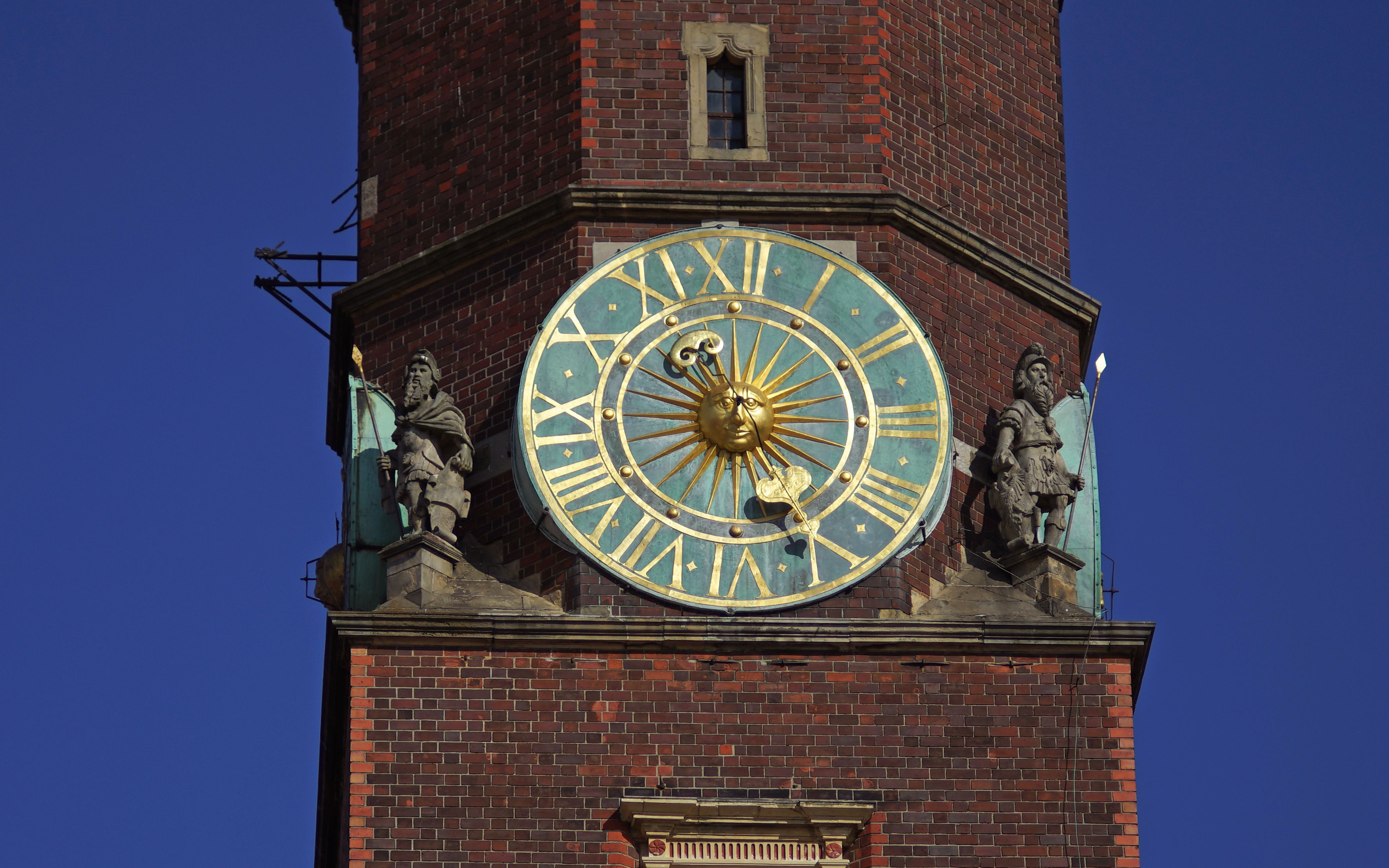 Wrocław Town Hall Clock Tower Detail · Free Stock Photo