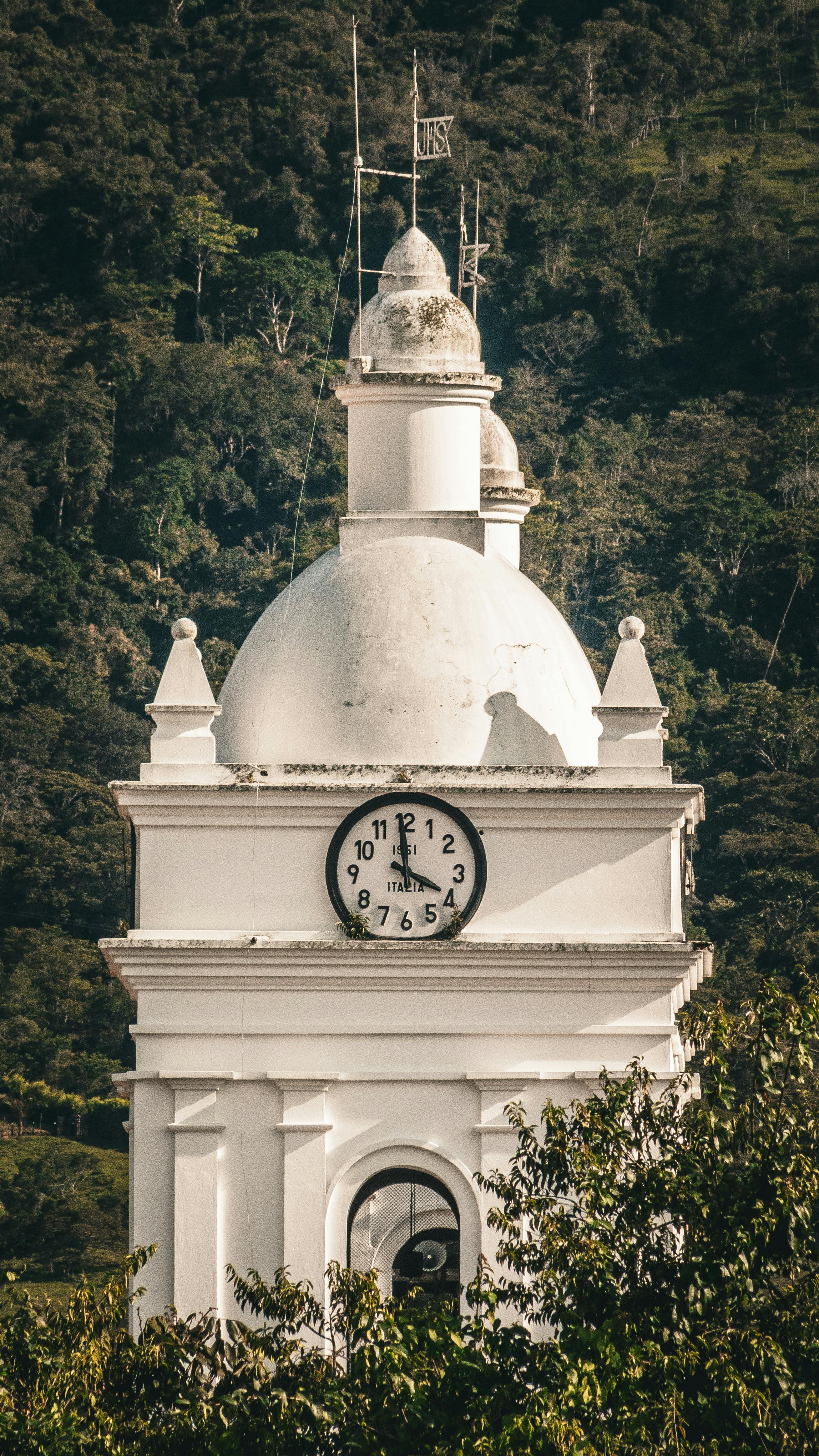 Historic Clock Tower Amidst Lush Greenery · Free Stock Photo
