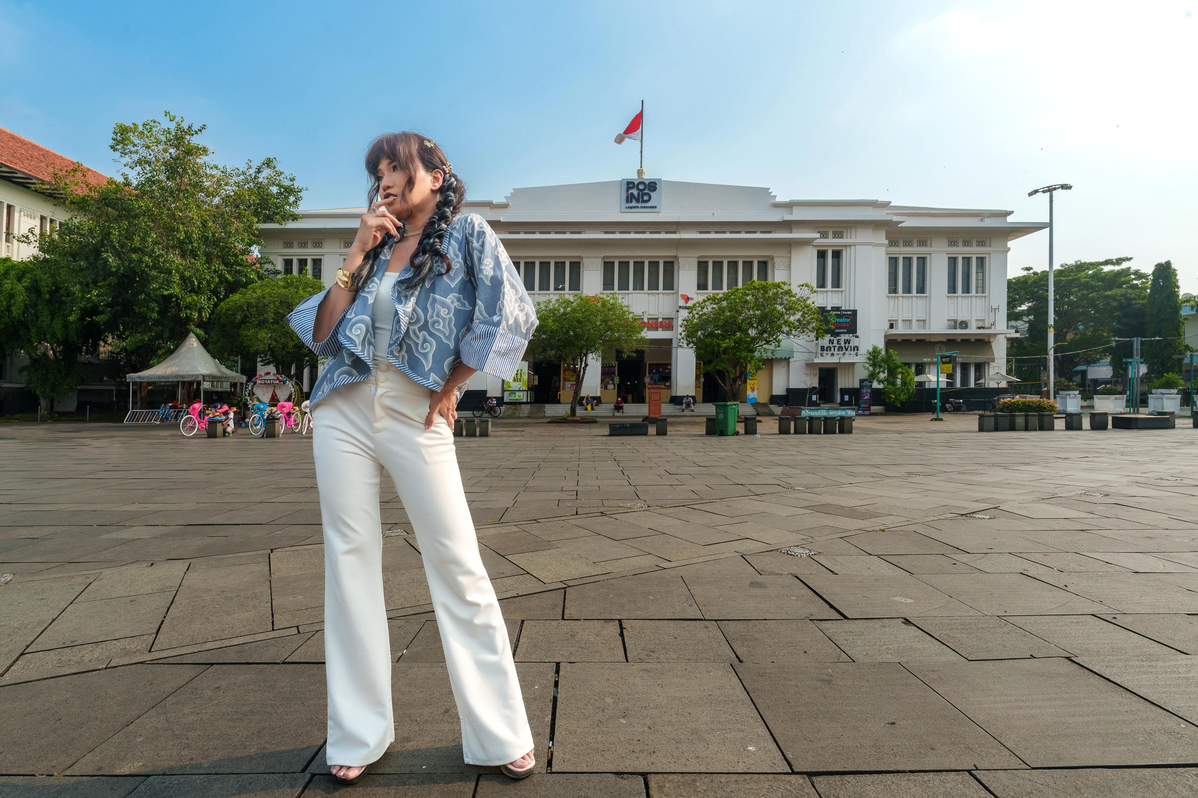 Stylish Woman in Jakarta's Historic District · Free Stock Photo