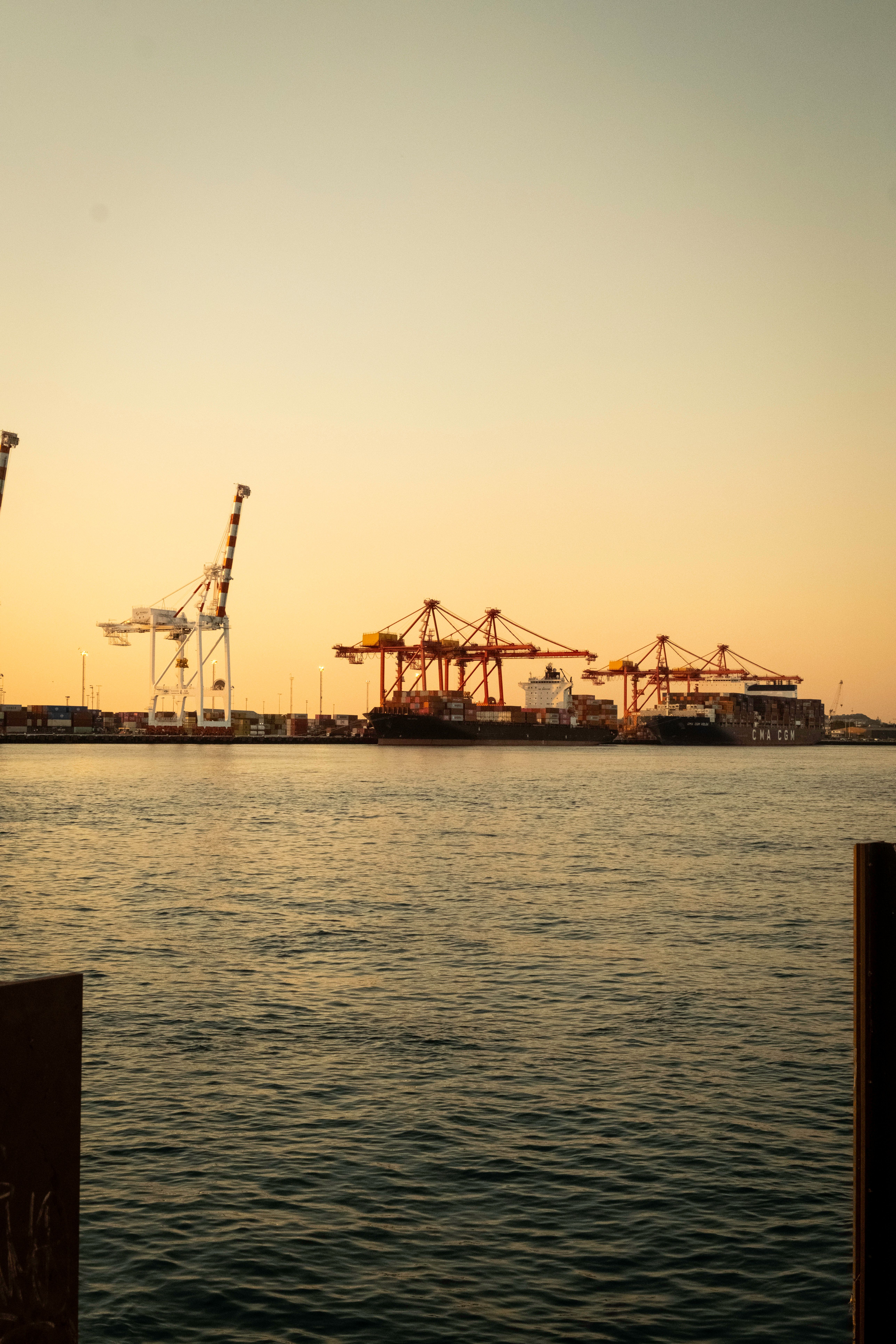Sunset View of Busy Fremantle Port in Australia · Free Stock Photo