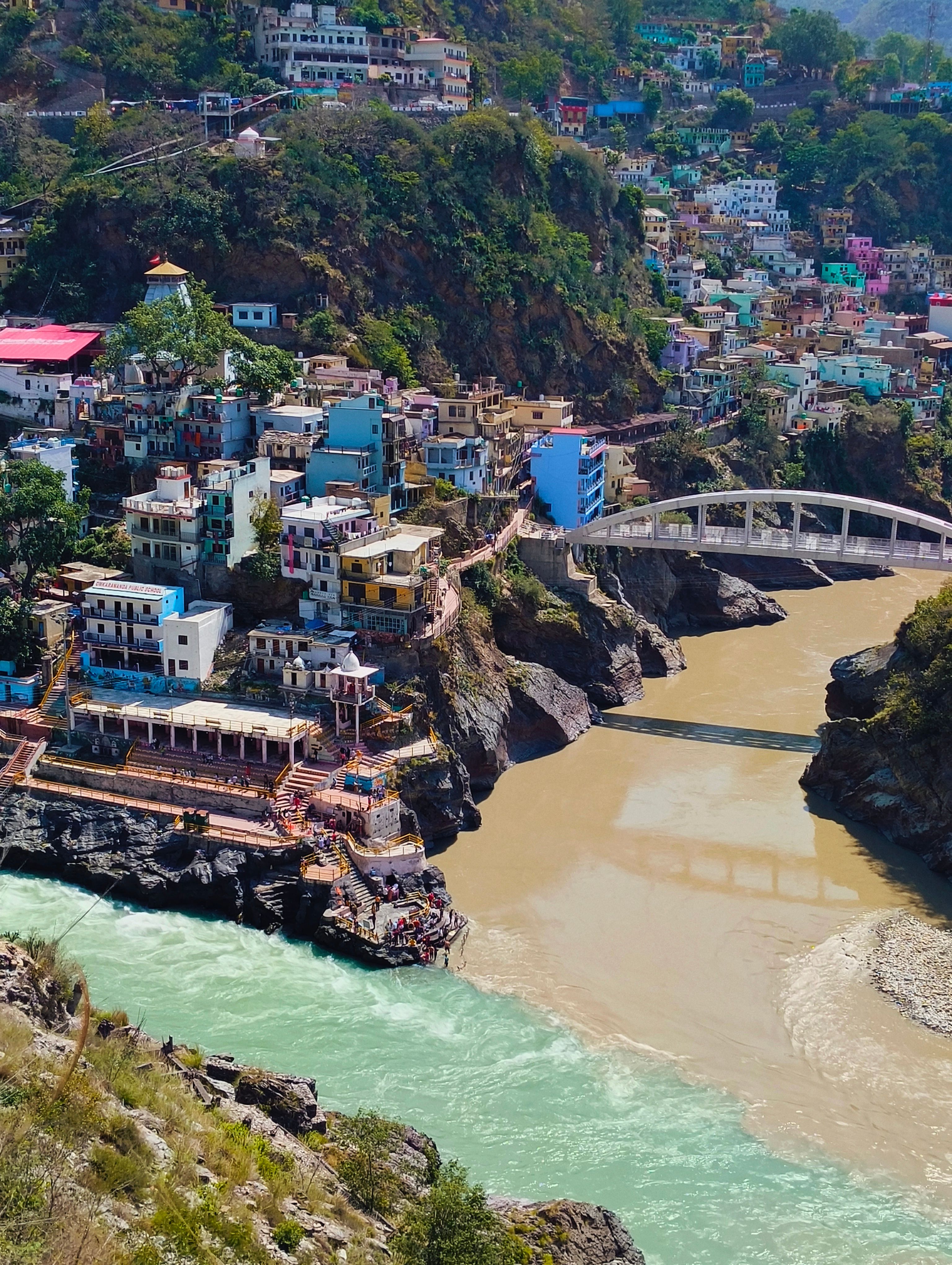 Scenic View of Devprayag Confluence · Free Stock Photo