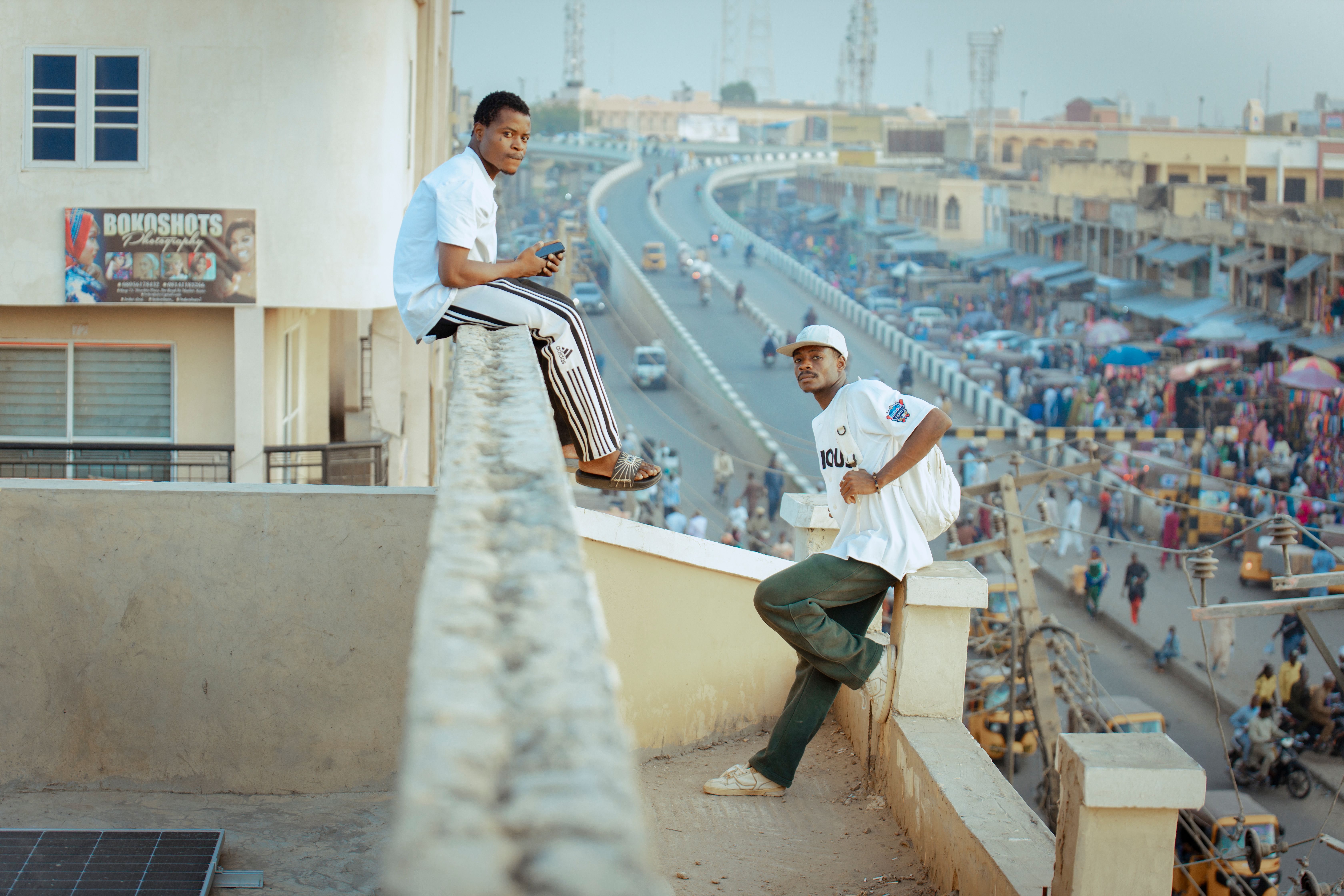 Urban Rooftop Scene with City View · Free Stock Photo