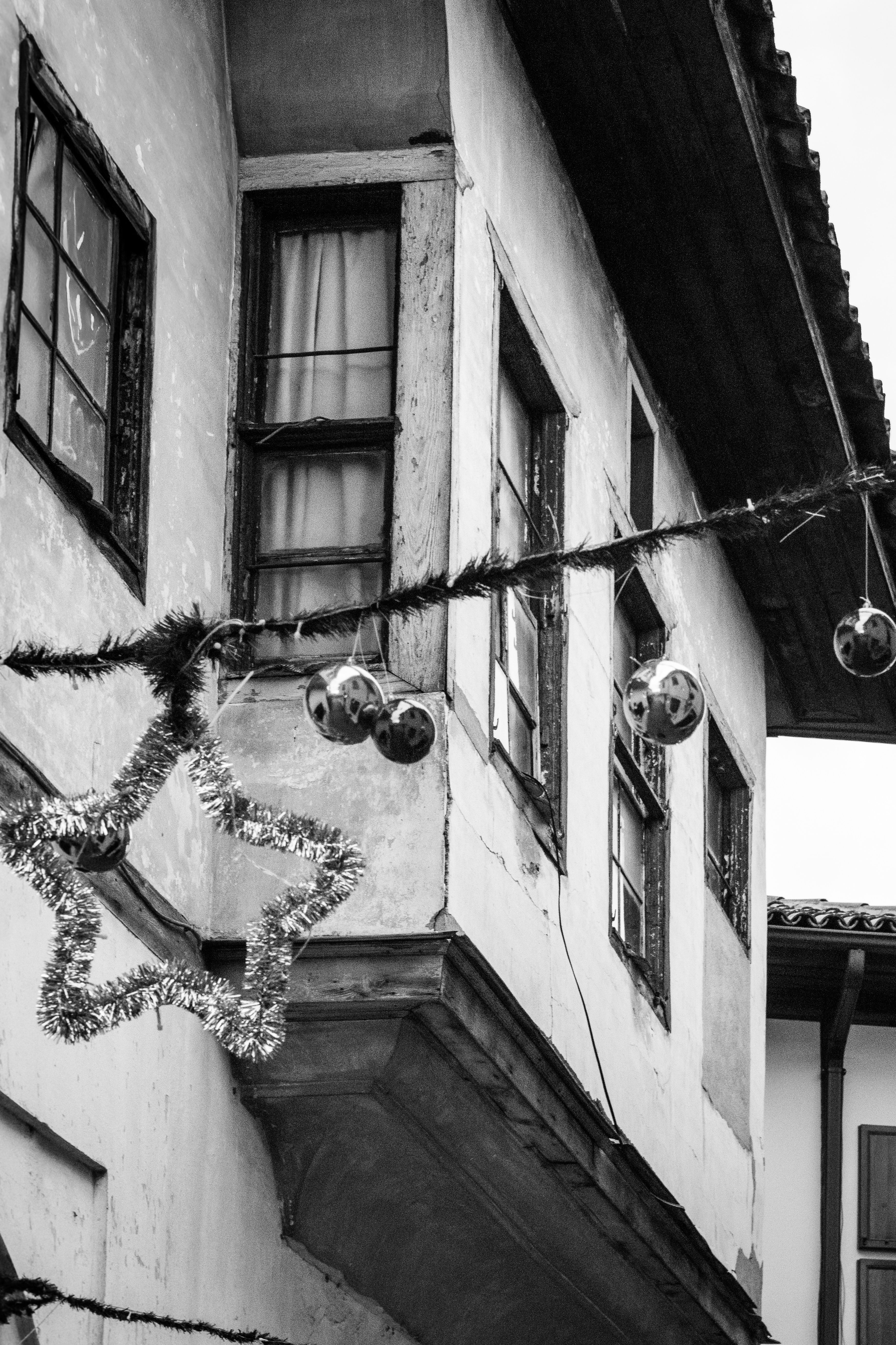 Historic Building with Festive Decorations · Free Stock Photo