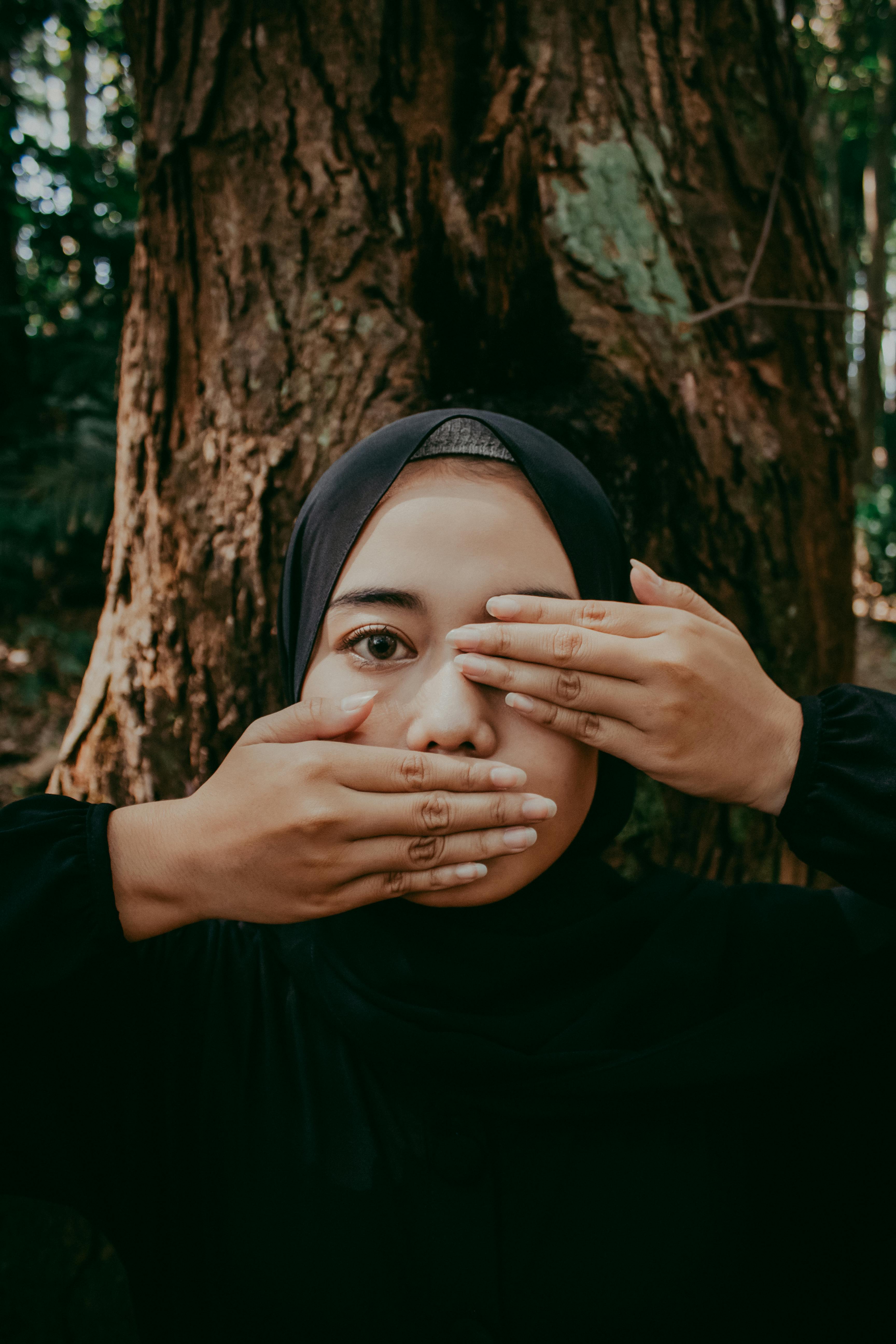 Woman Covering Her Face · Free Stock Photo