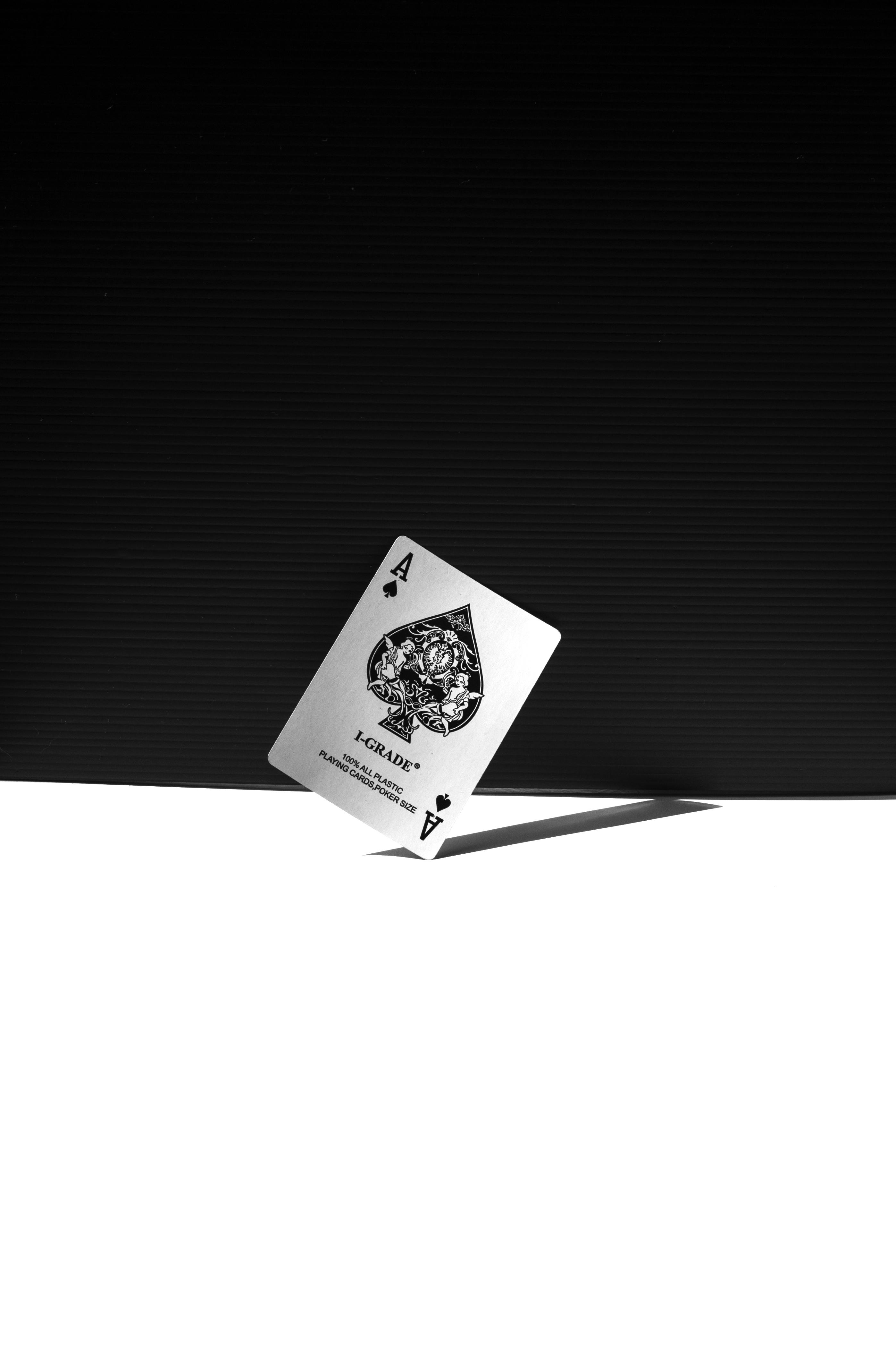 Minimalist Black and White Ace of Spades Photo · Free Stock Photo