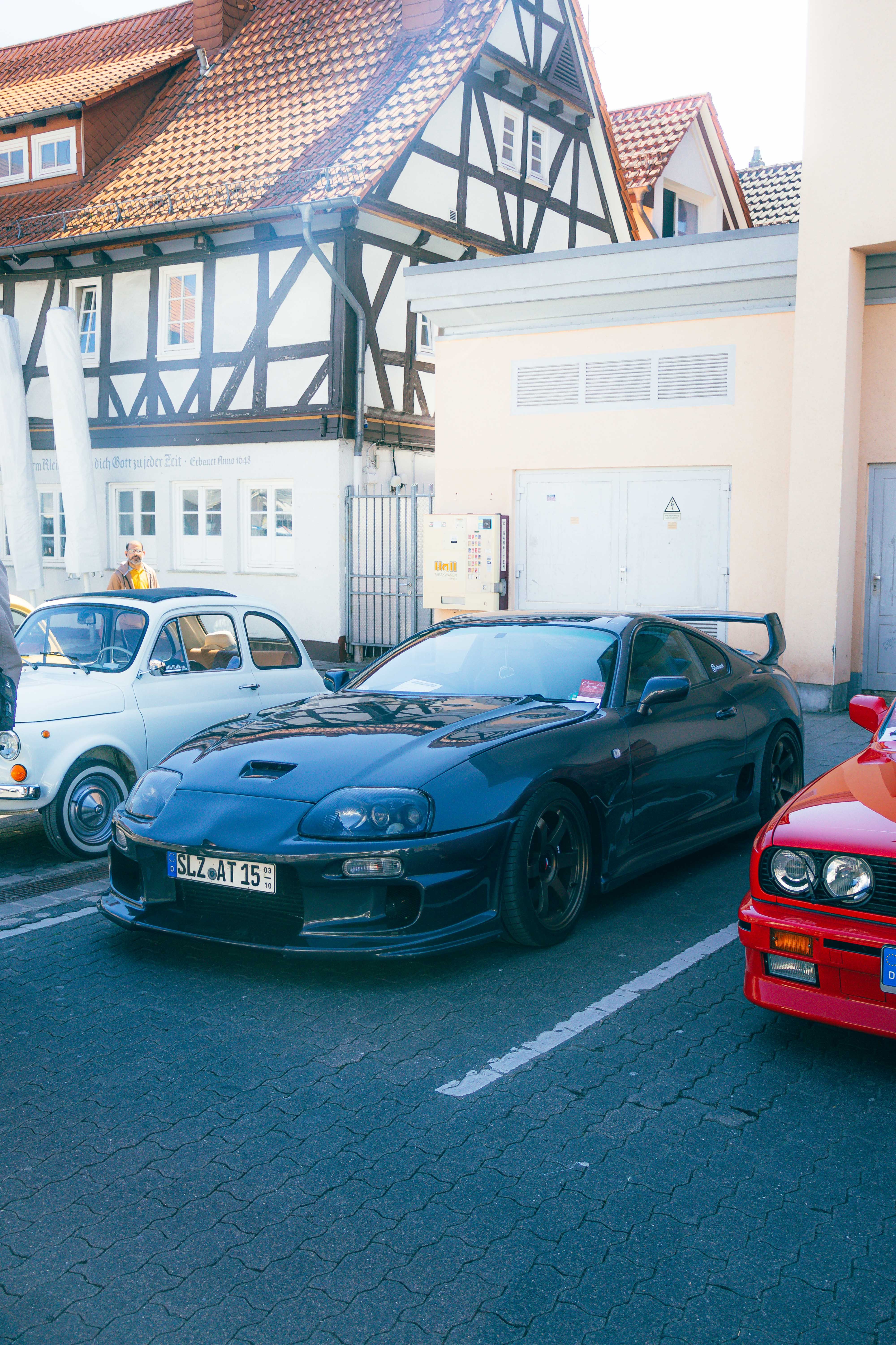 Classic Car Gathering in a European Town · Free Stock Photo