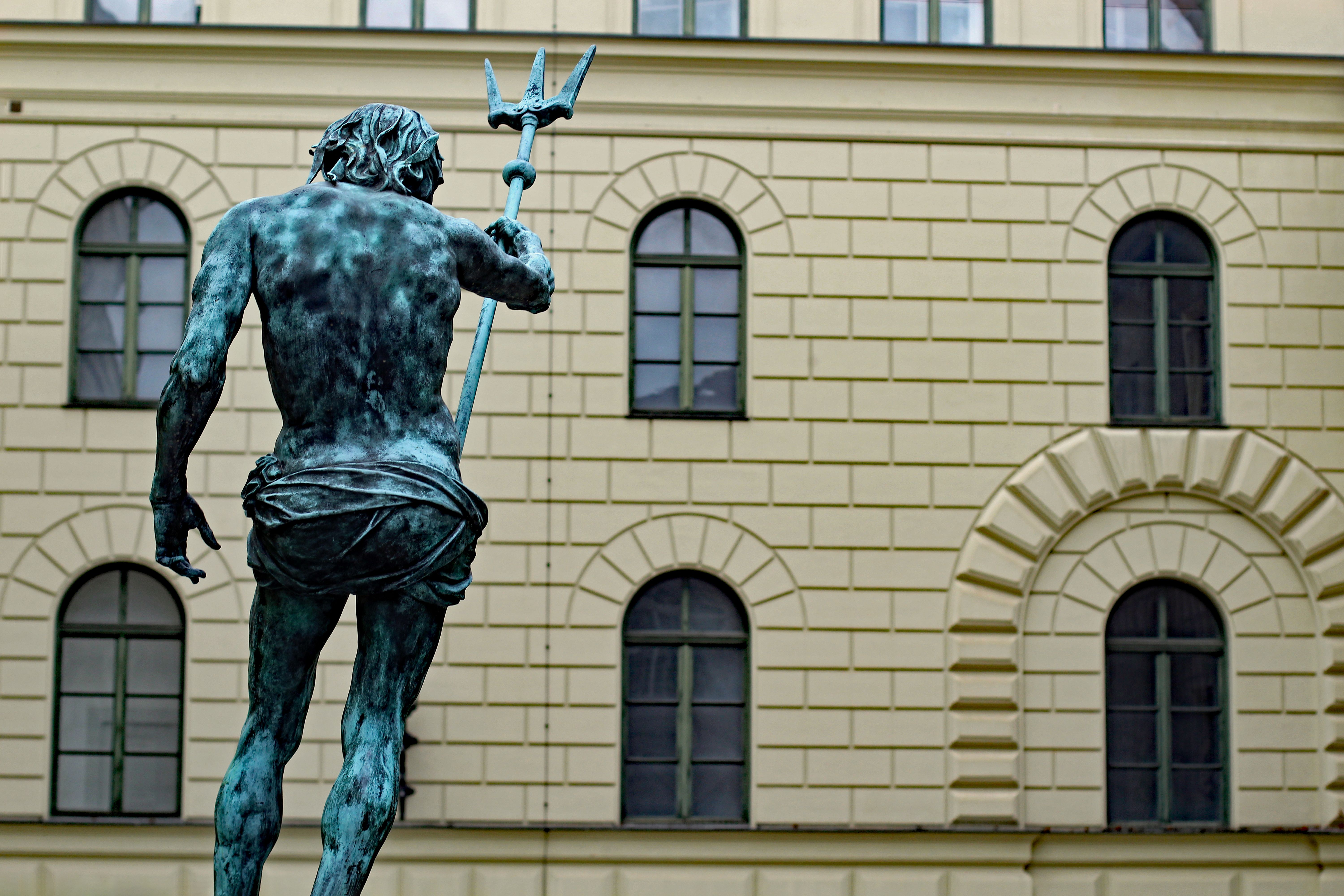 Neptune Statue and Historical Facade in Munich · Free Stock Photo