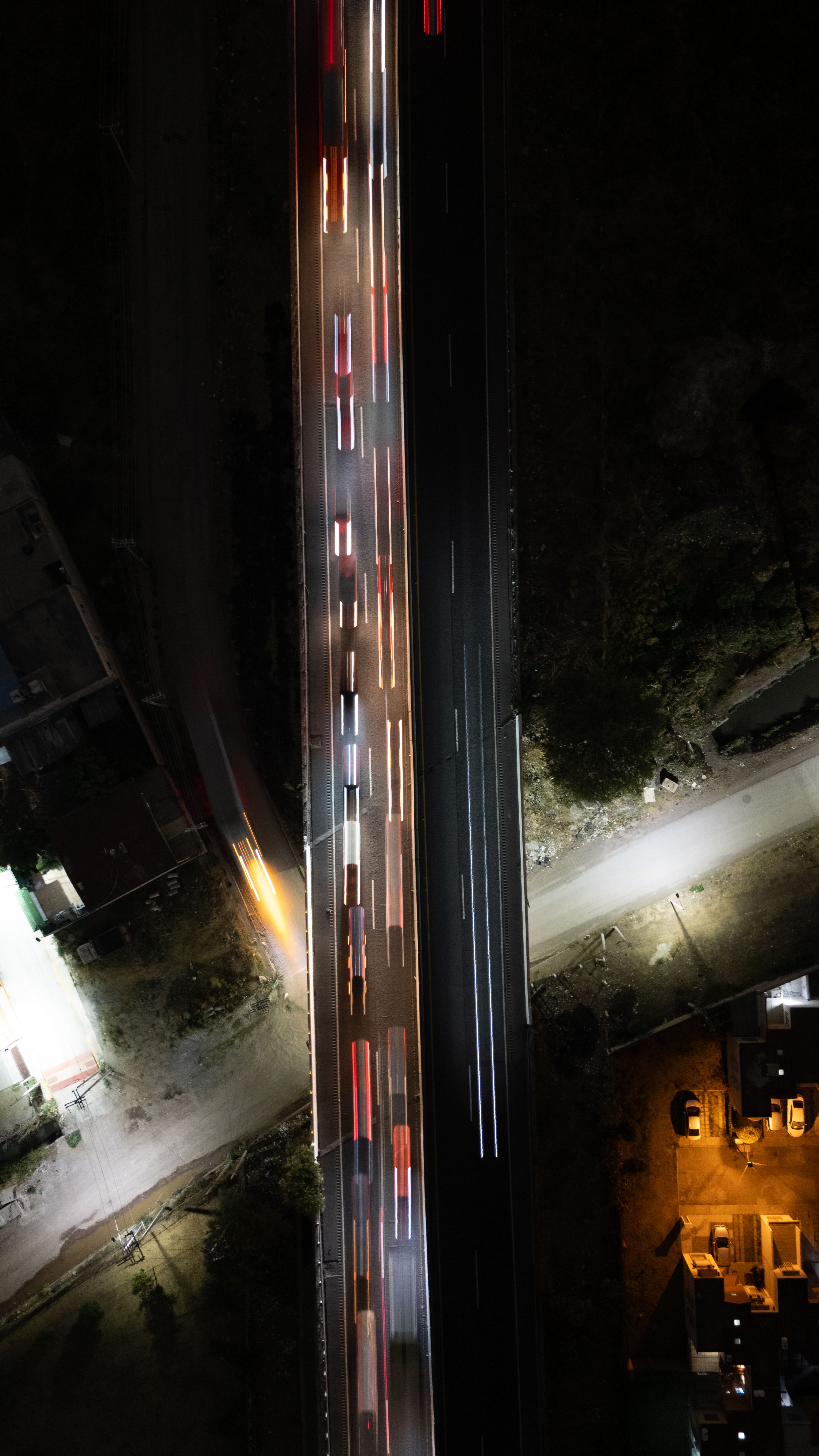 Aerial View of Highway at Night in Tultepec, Mexico · Free Stock Photo