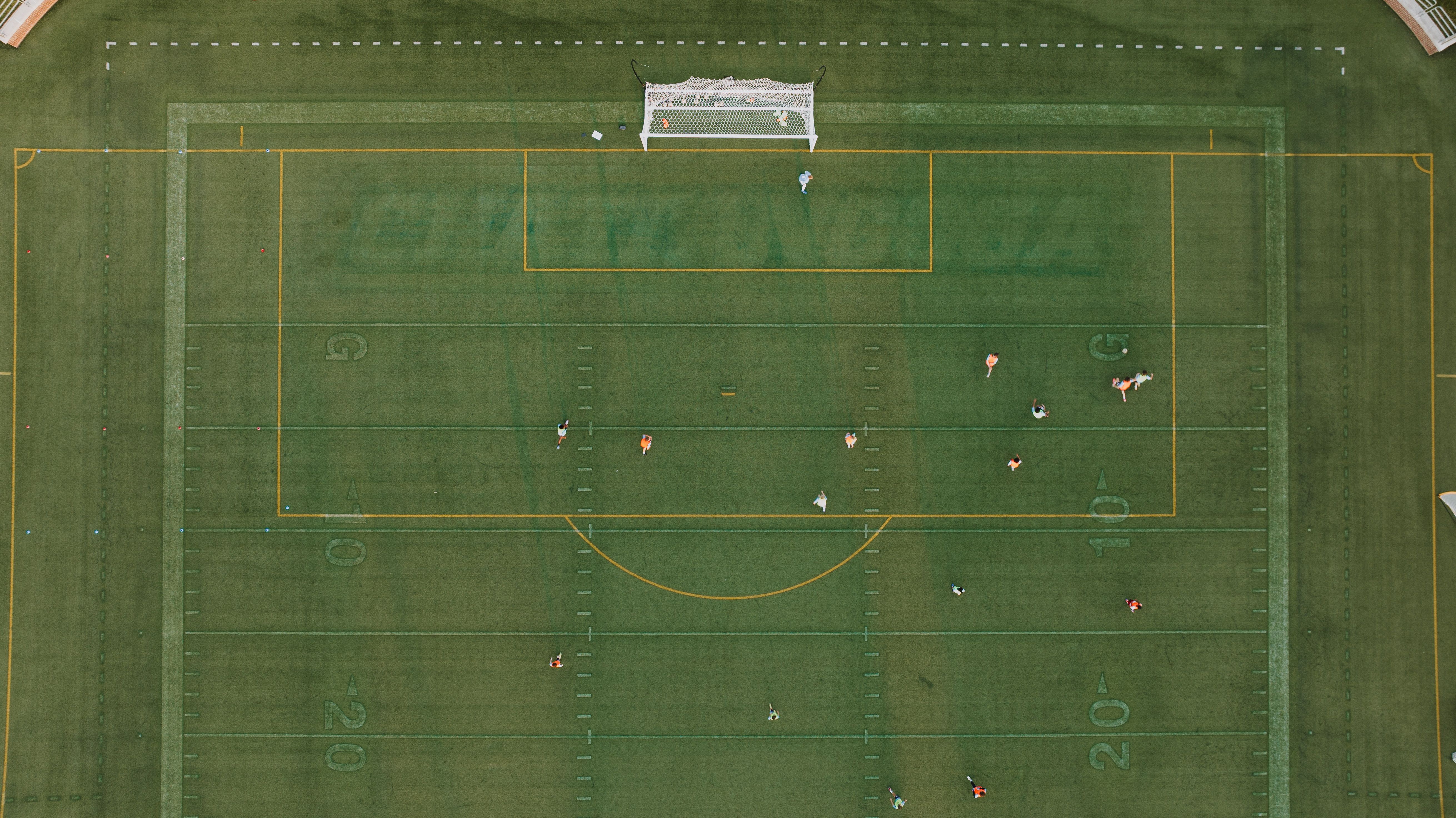 Aerial View of Soccer Game on Field in Chattanooga · Free Stock Photo