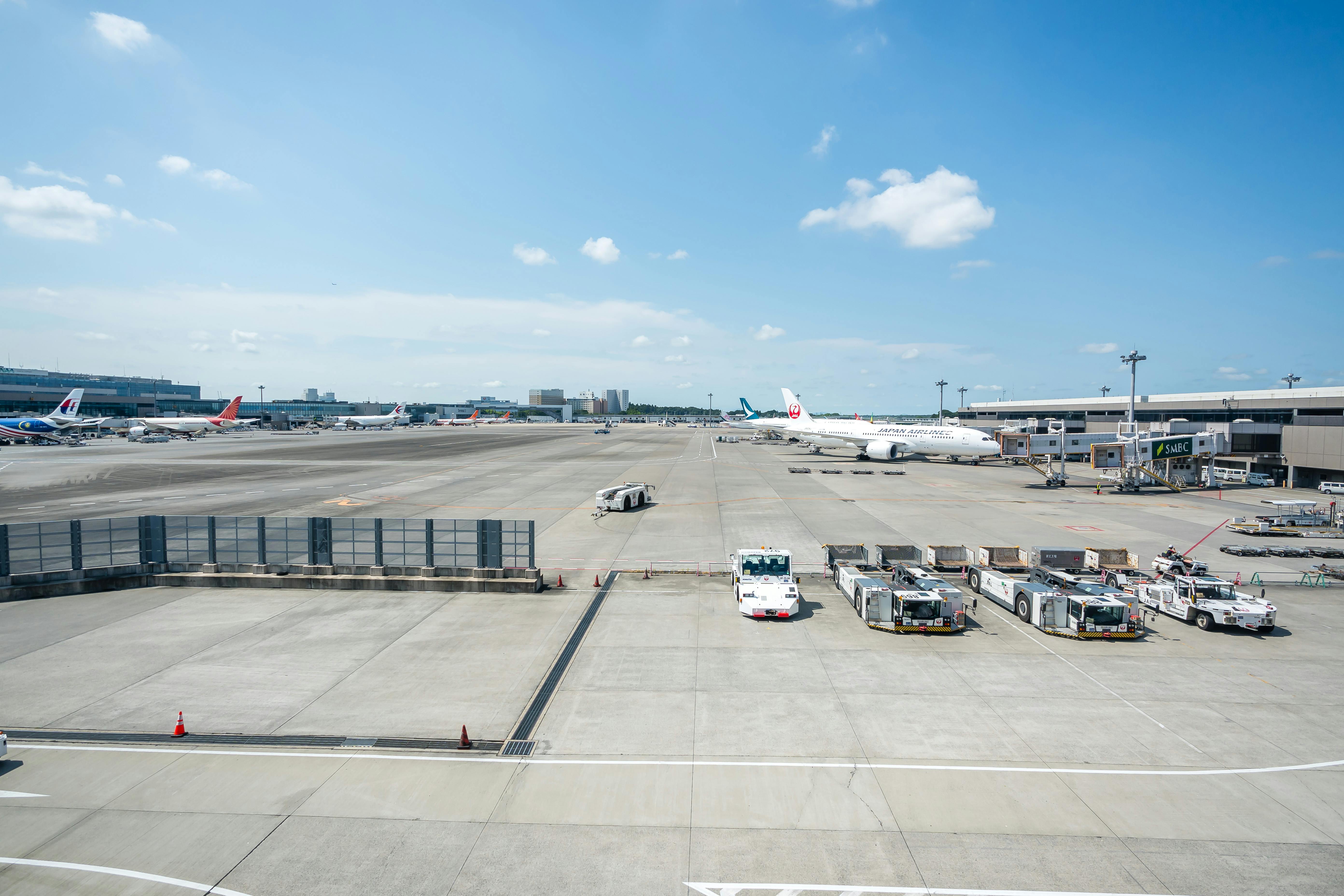Modern Airport Apron View with Airplanes in Japan · Free Stock Photo
