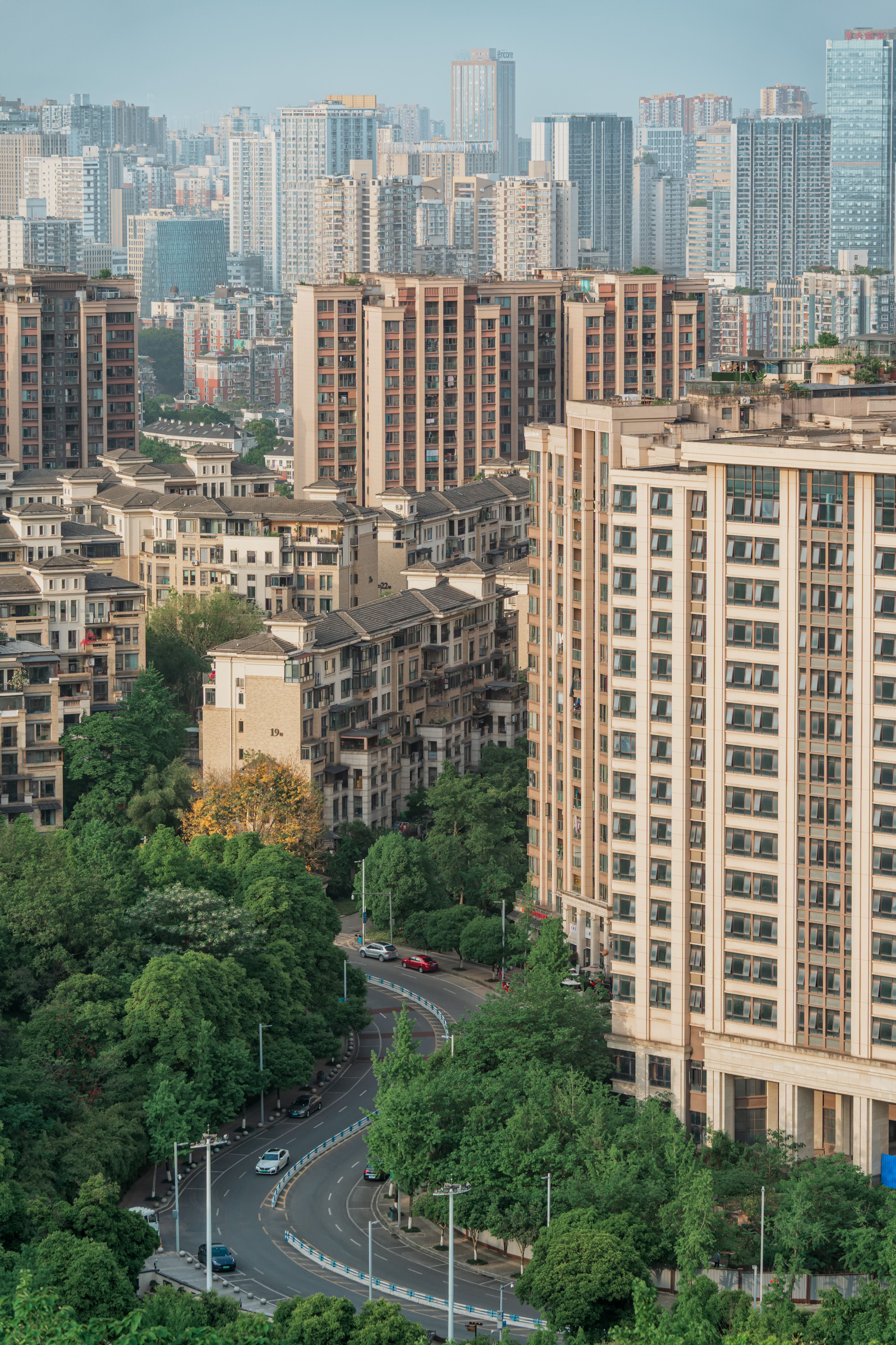 Aerial View of Urban High-Rise Architecture · Free Stock Photo
