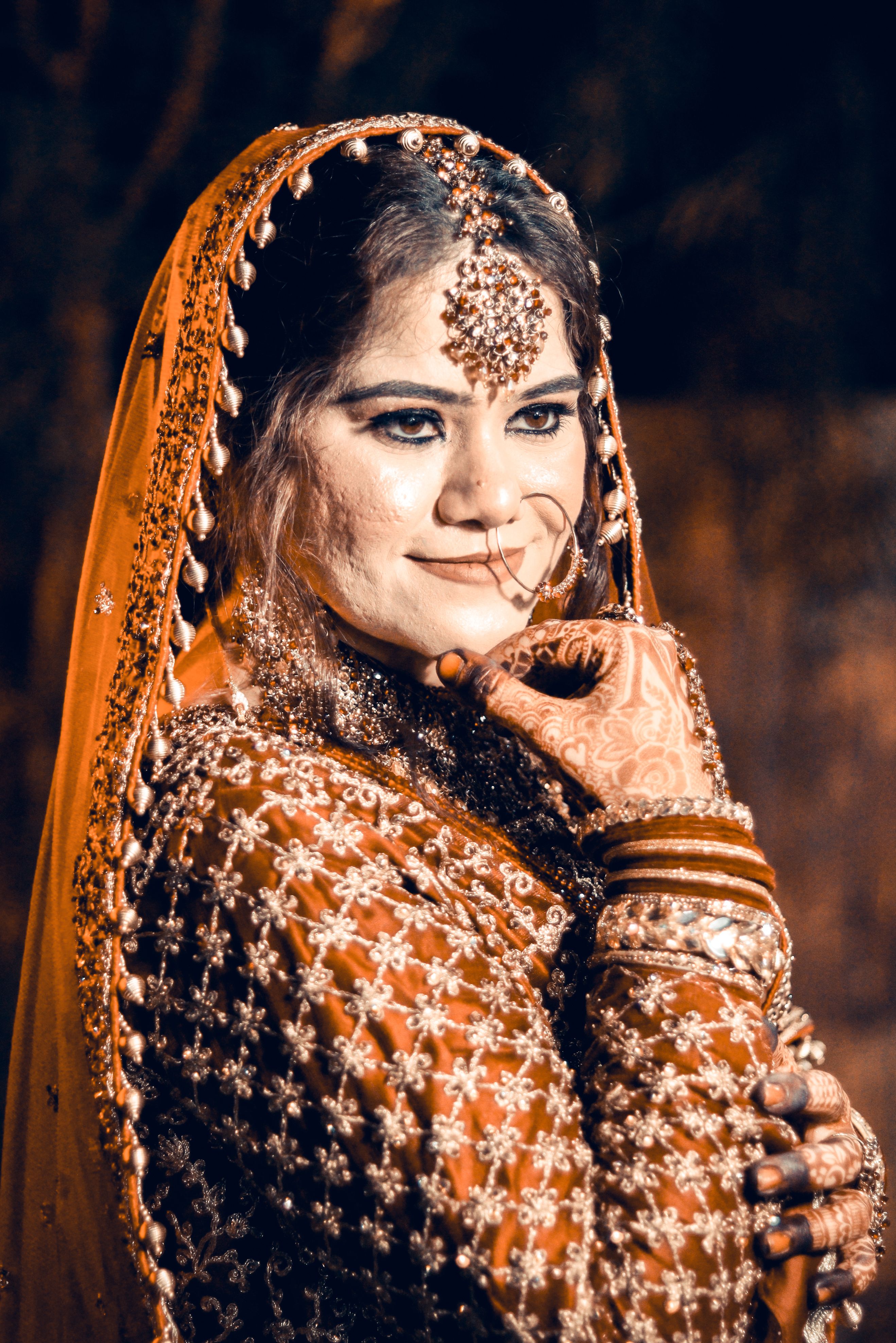 Traditional Indian Wedding Portrait of a Bride · Free Stock Photo