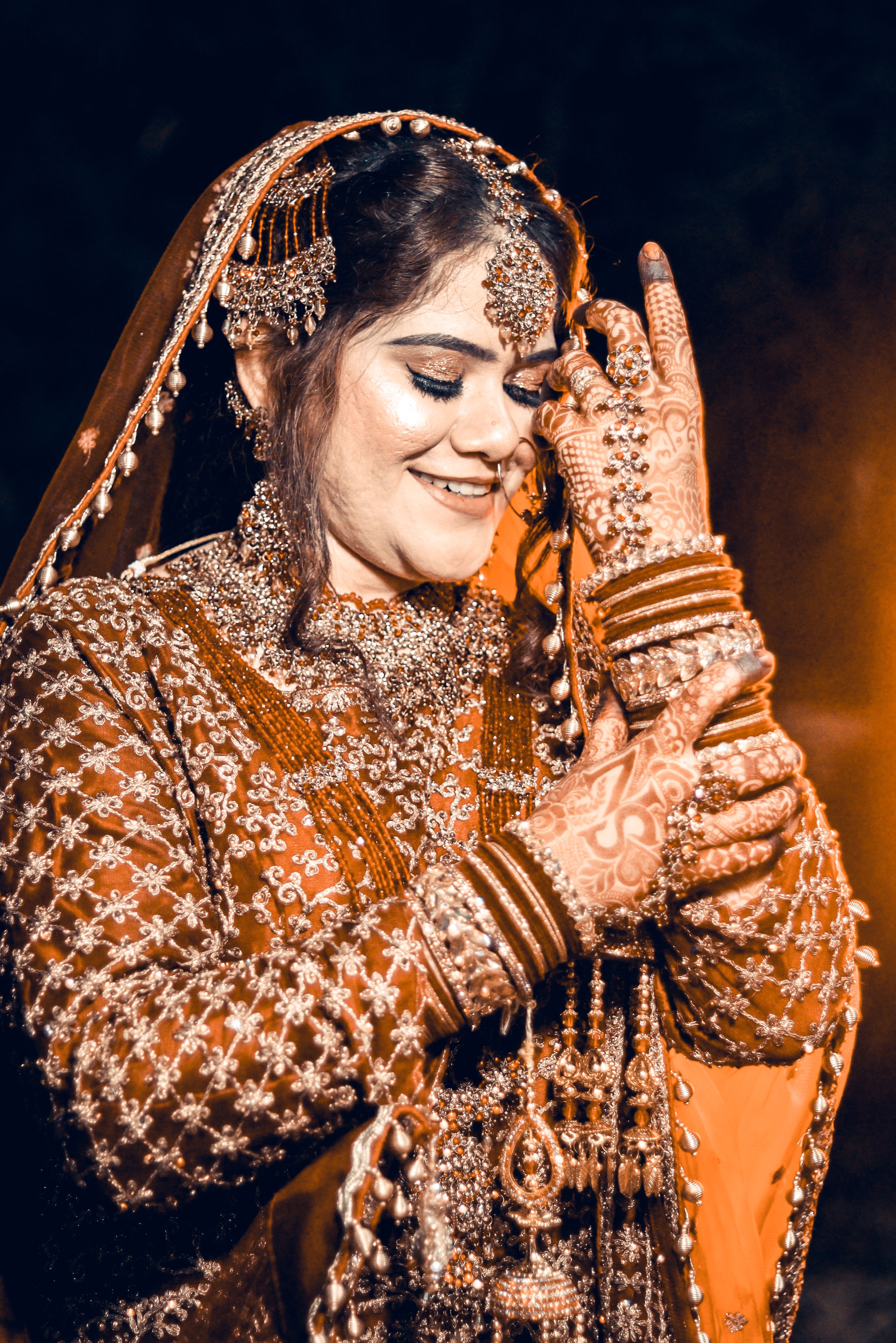 Elegant Bridal Portrait at Traditional Asian Wedding · Free Stock Photo