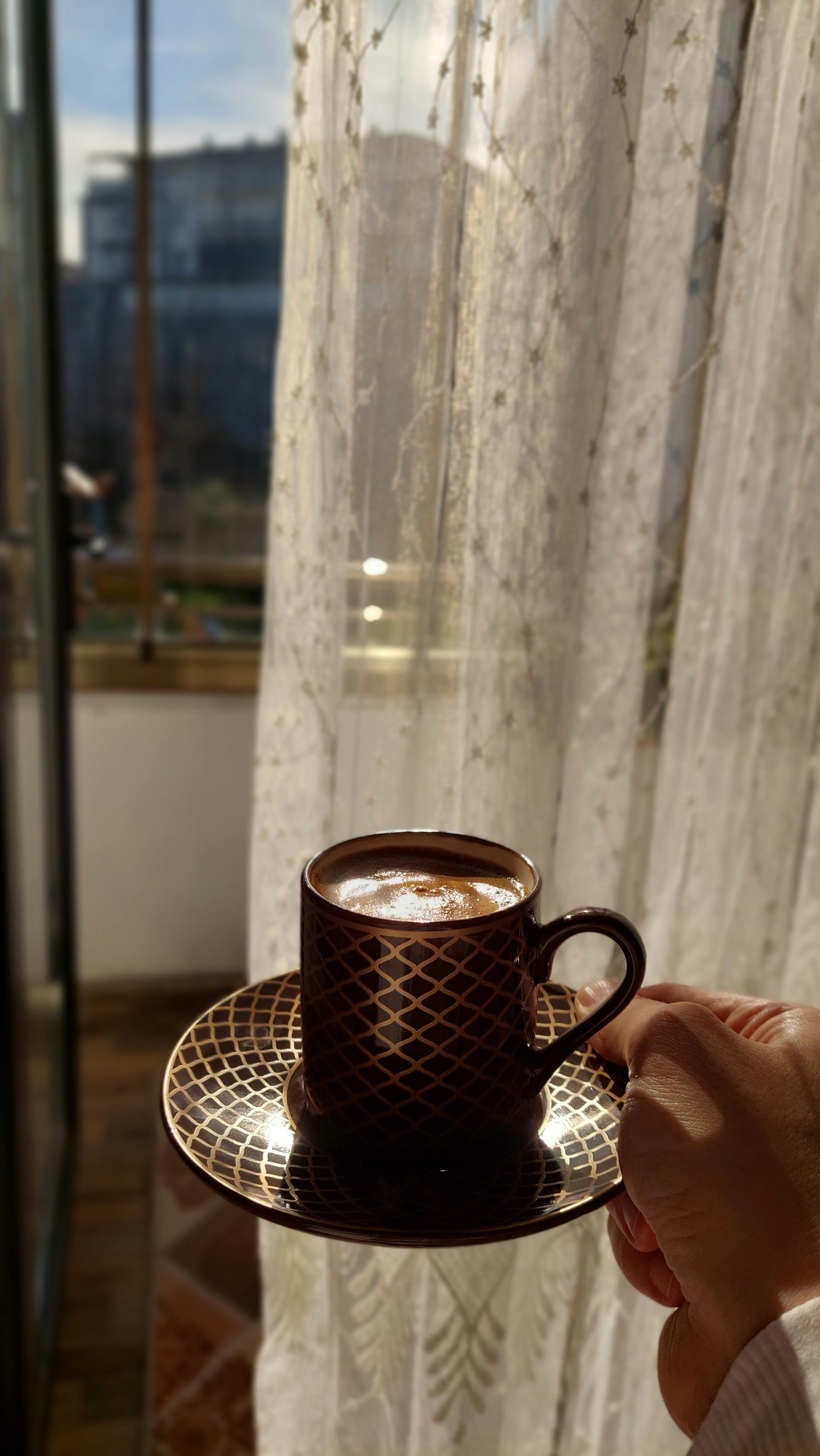 Cozy Morning Coffee by Sunlit Window · Free Stock Photo