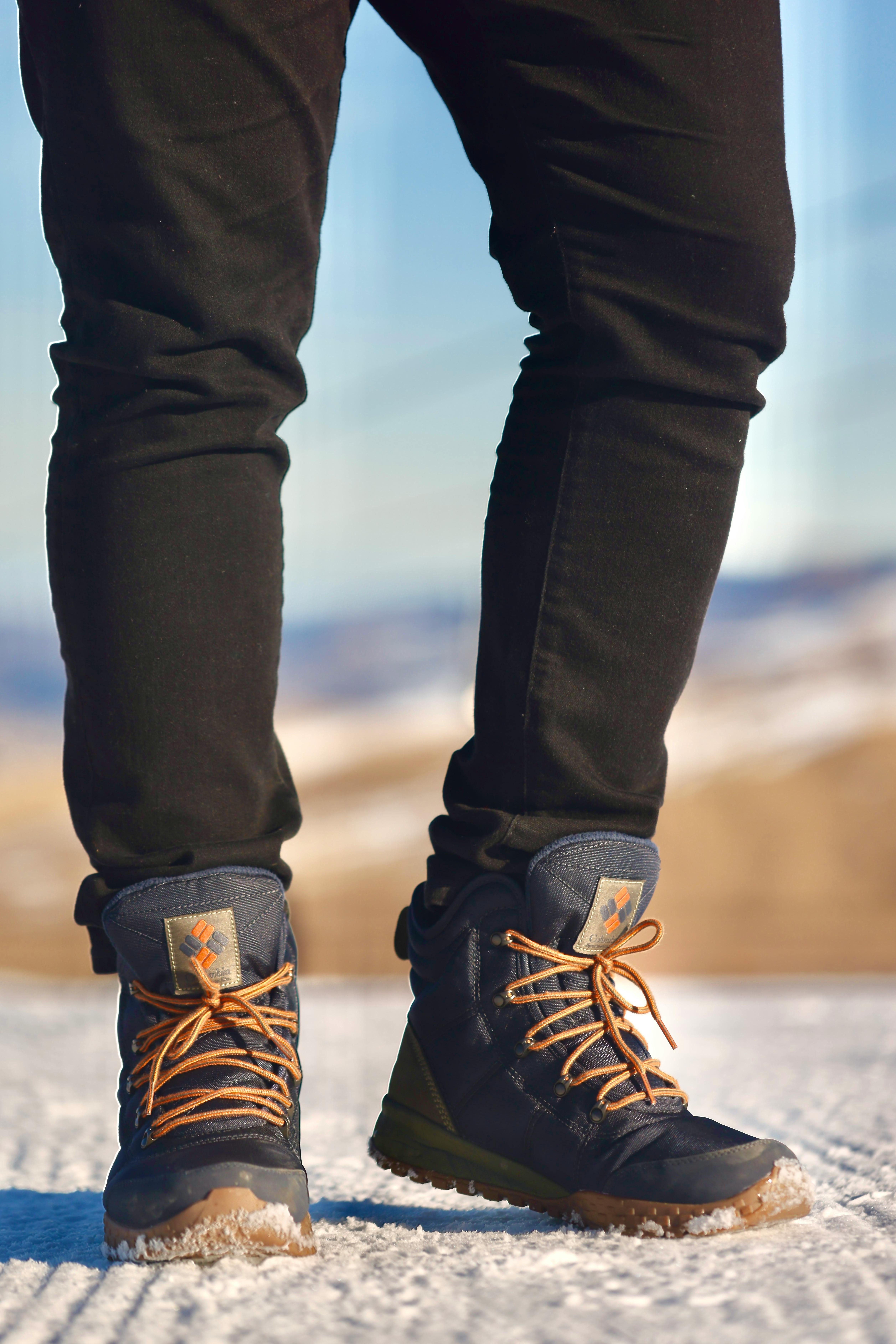 Winter Hiking Boots in Snowy Qusar Landscape · Free Stock Photo