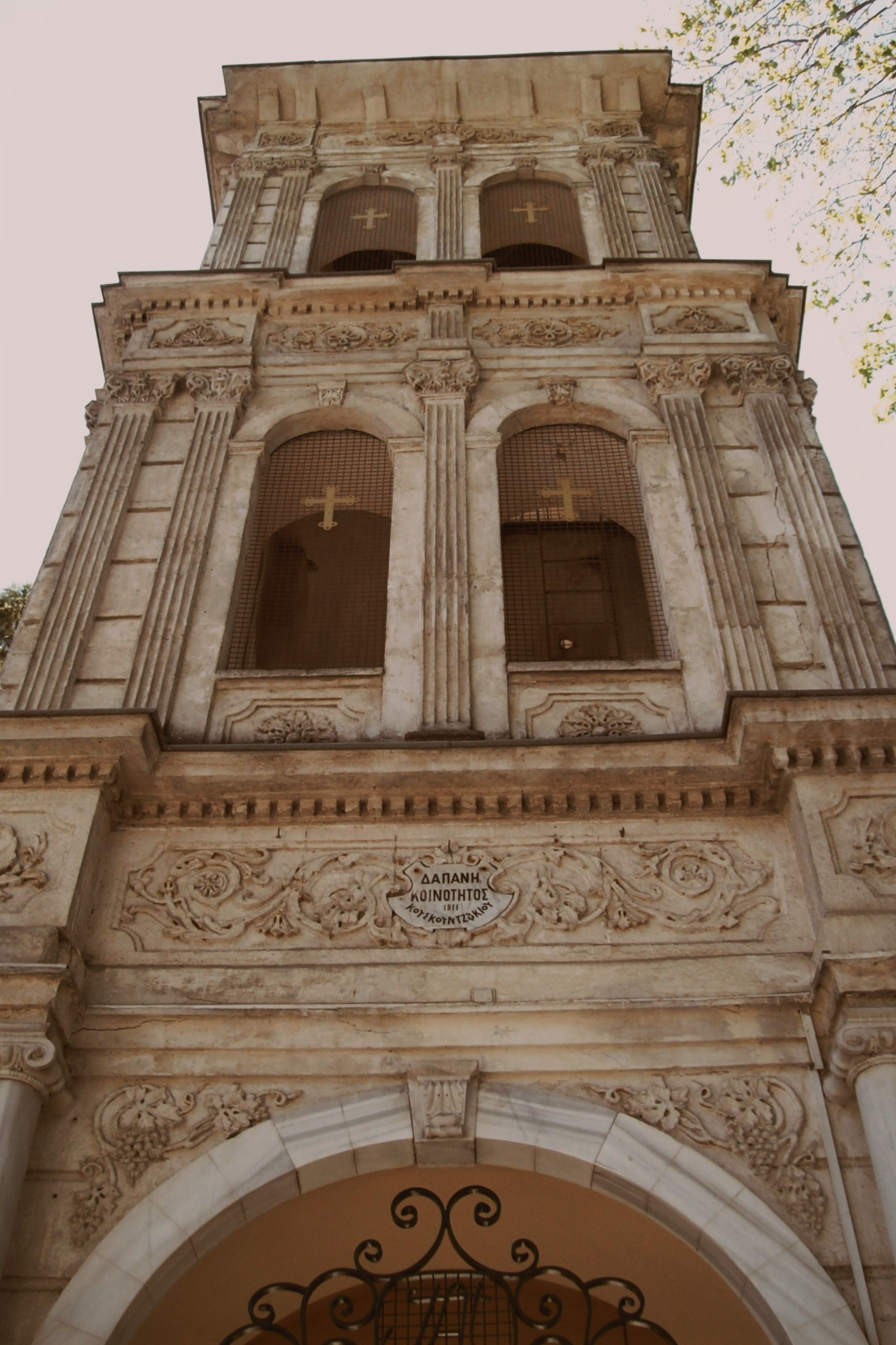 Gothic Revival Church Tower with Intricate Architecture · Free Stock Photo