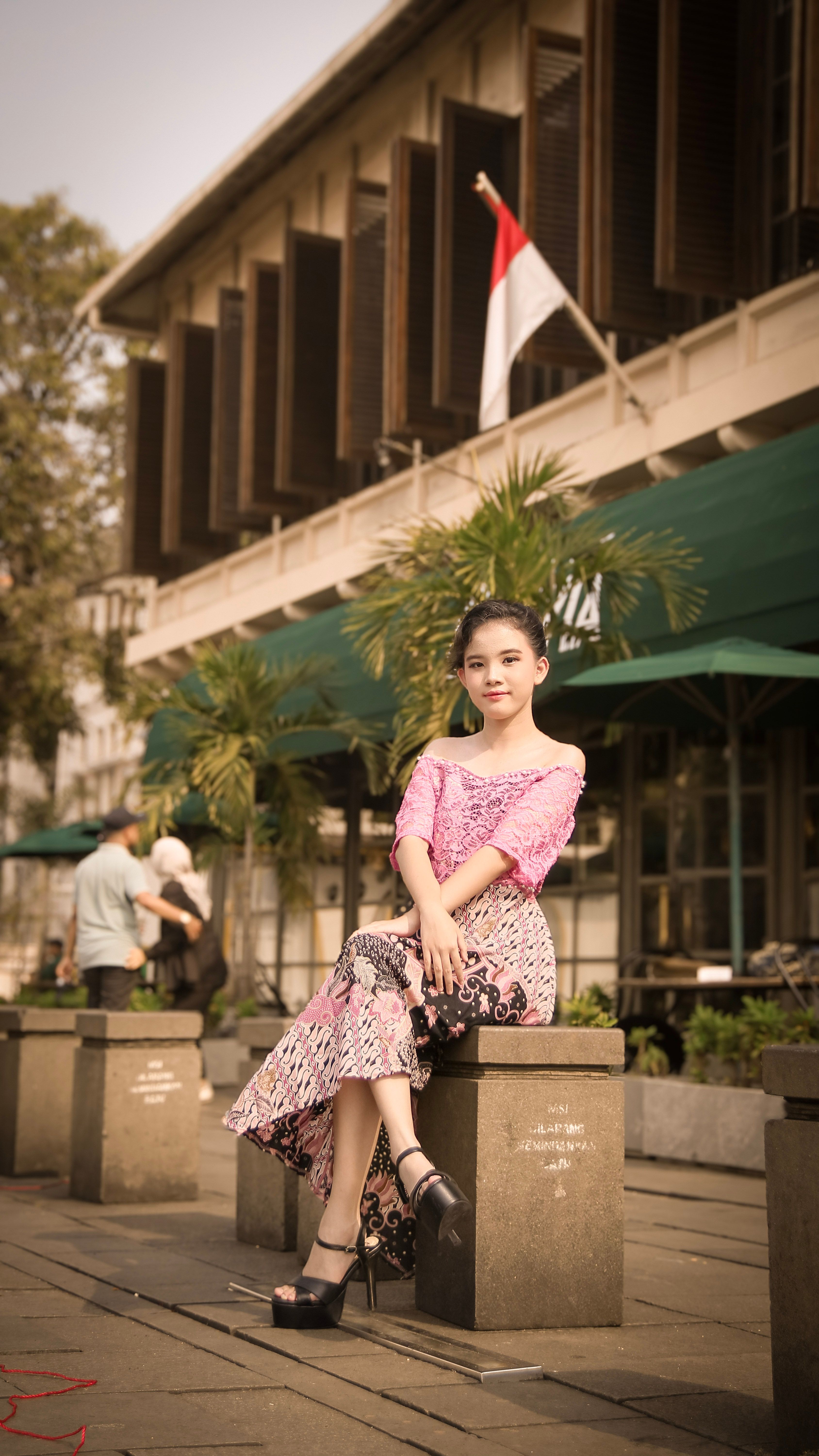 Portrait of a Woman in Batik in Historic Kota Tua · Free Stock Photo