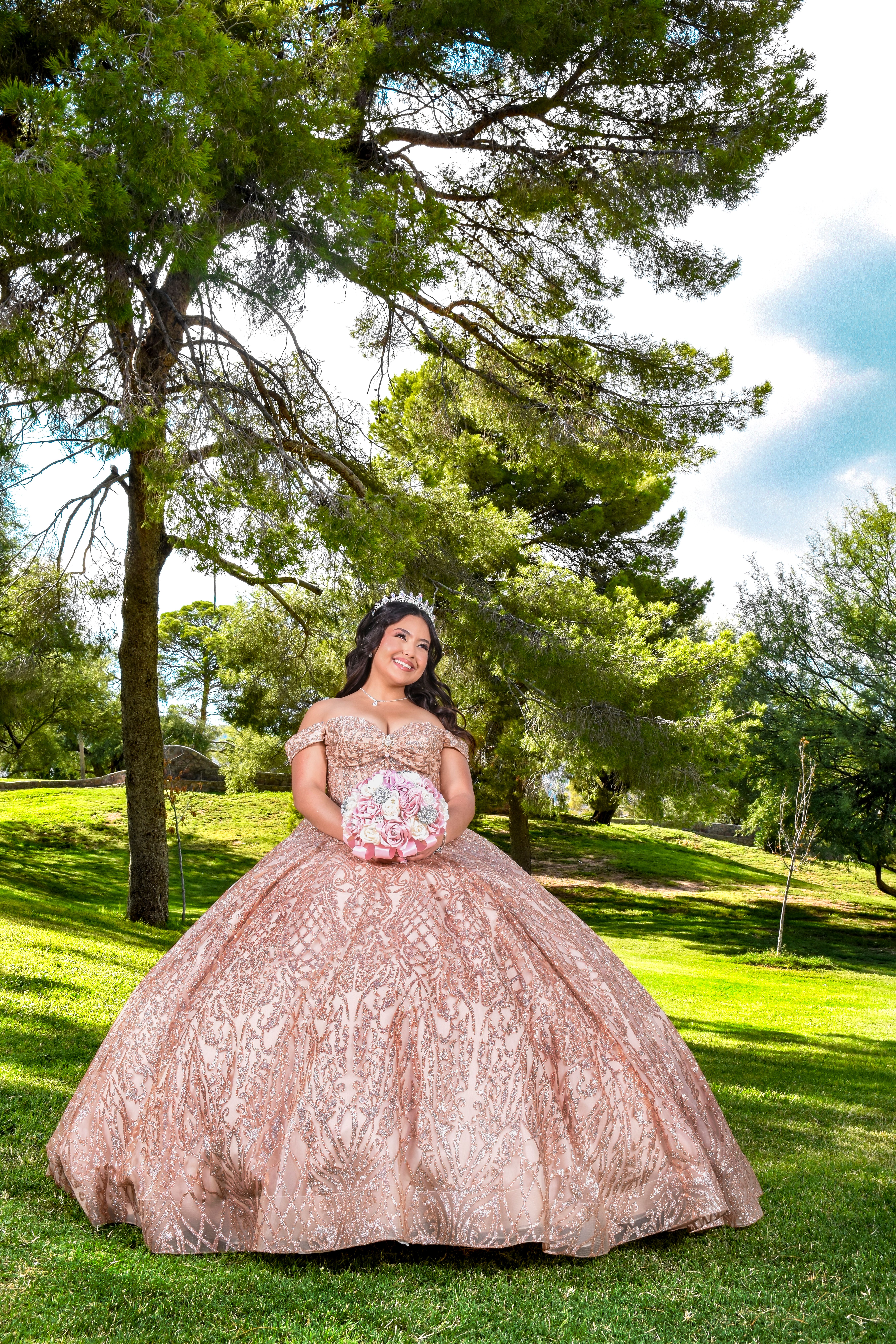 Quinceañera Celebration in Beautiful Outdoor Garden · Free Stock Photo