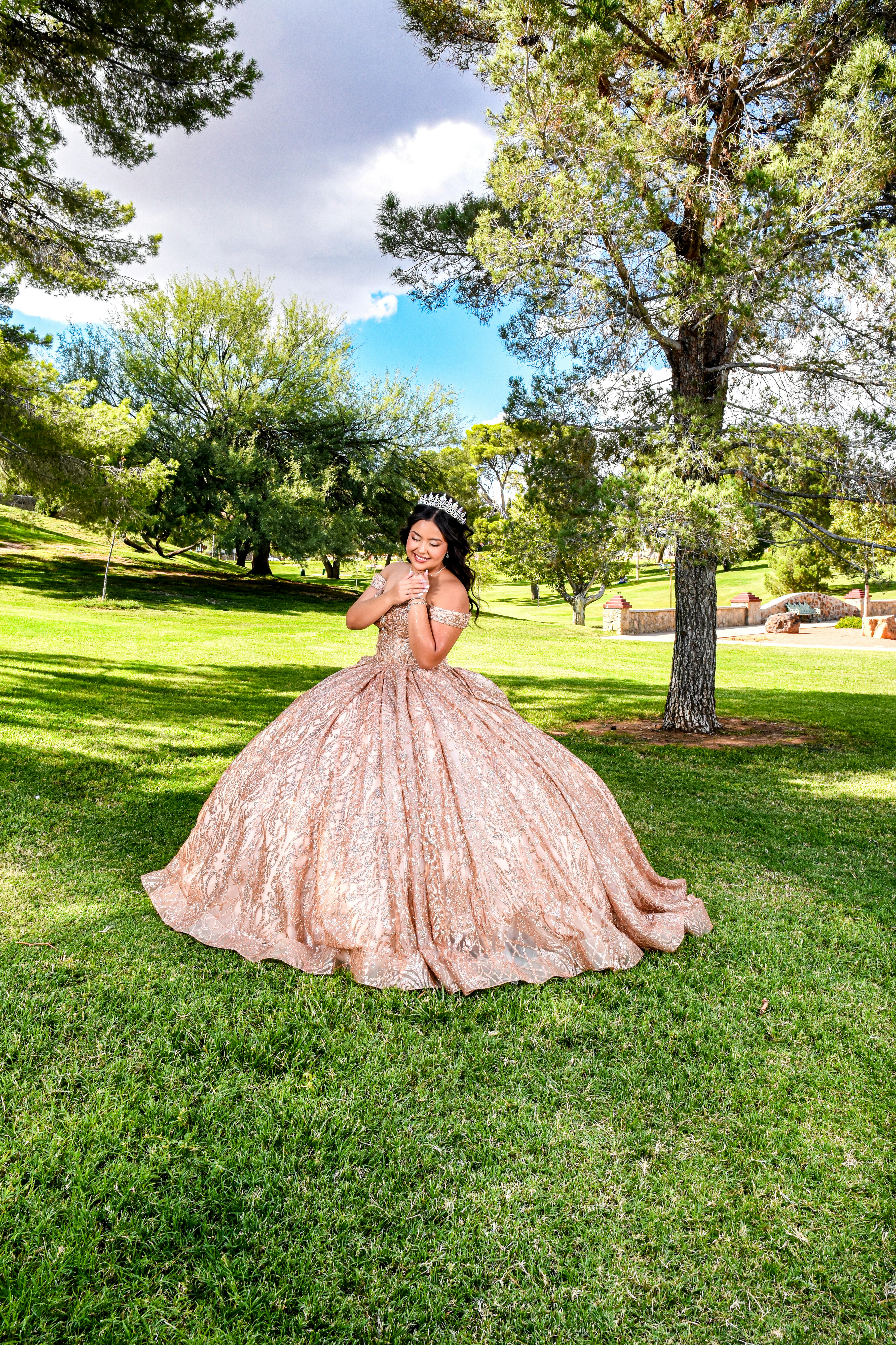 Elegant Quinceañera in a Beautiful Park Setting · Free Stock Photo