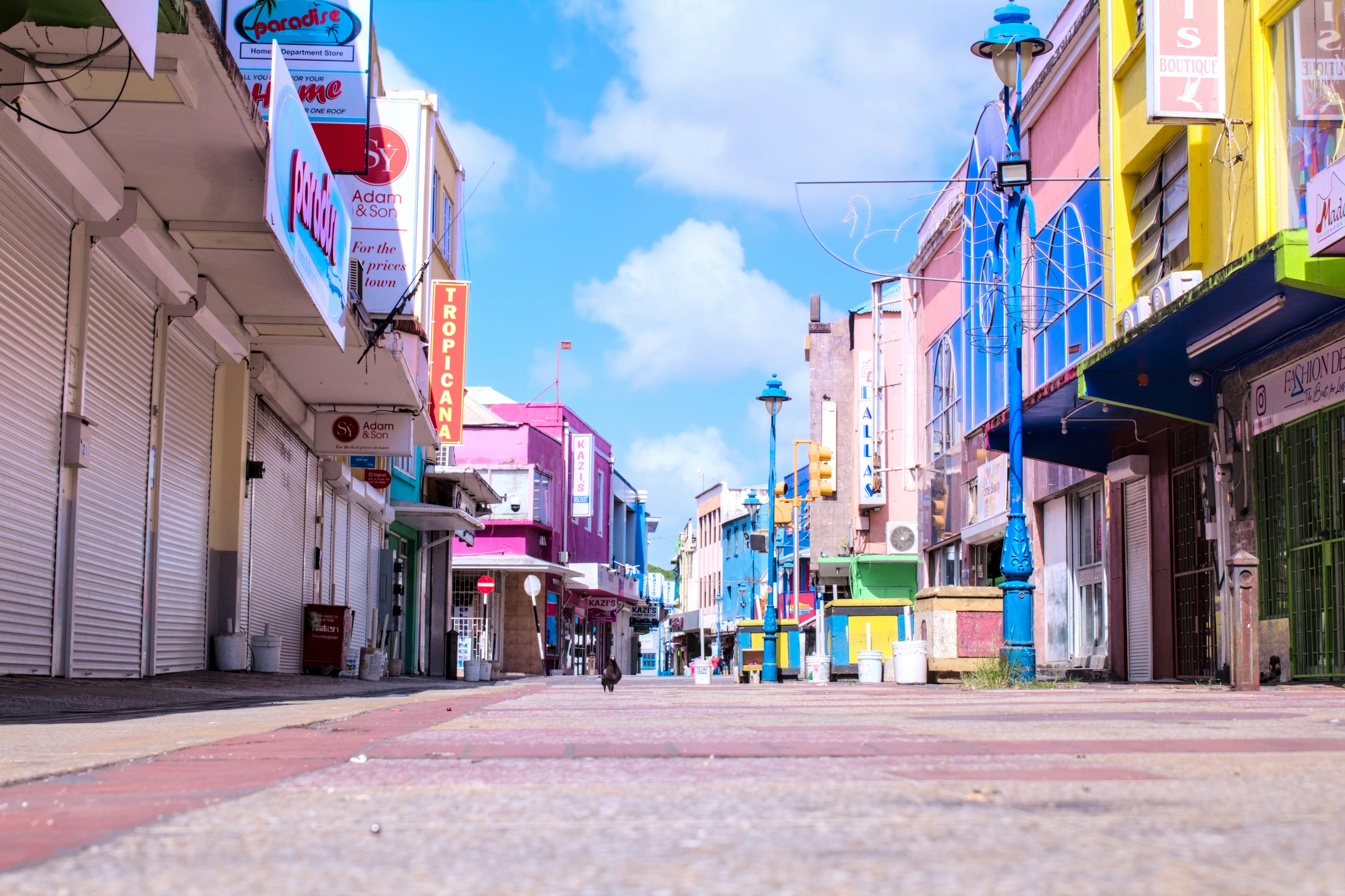 Colorful Street Scene in Bridgetown, Barbados · Free Stock Photo