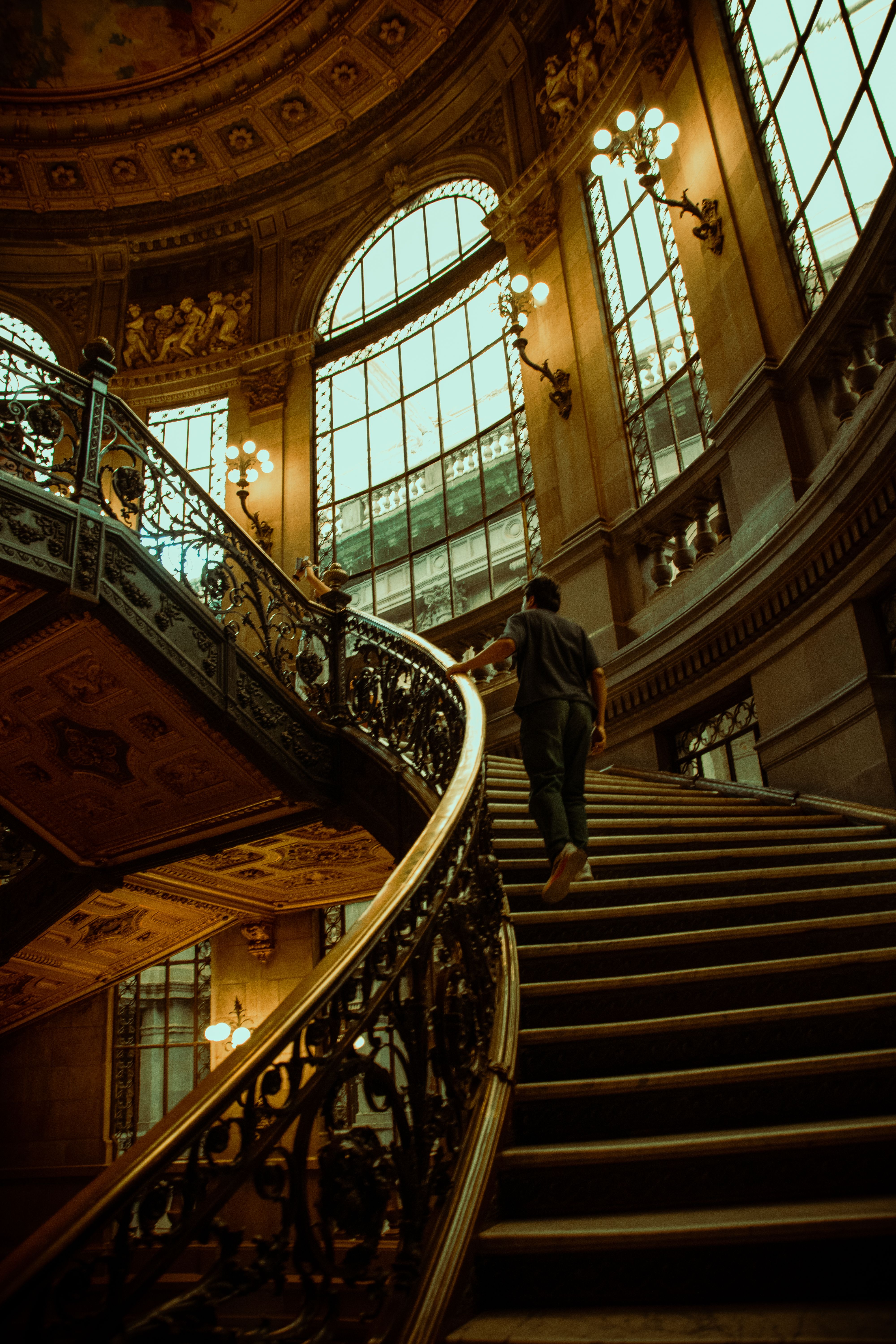 Elegant Staircase Inside Historic Building · Free Stock Photo
