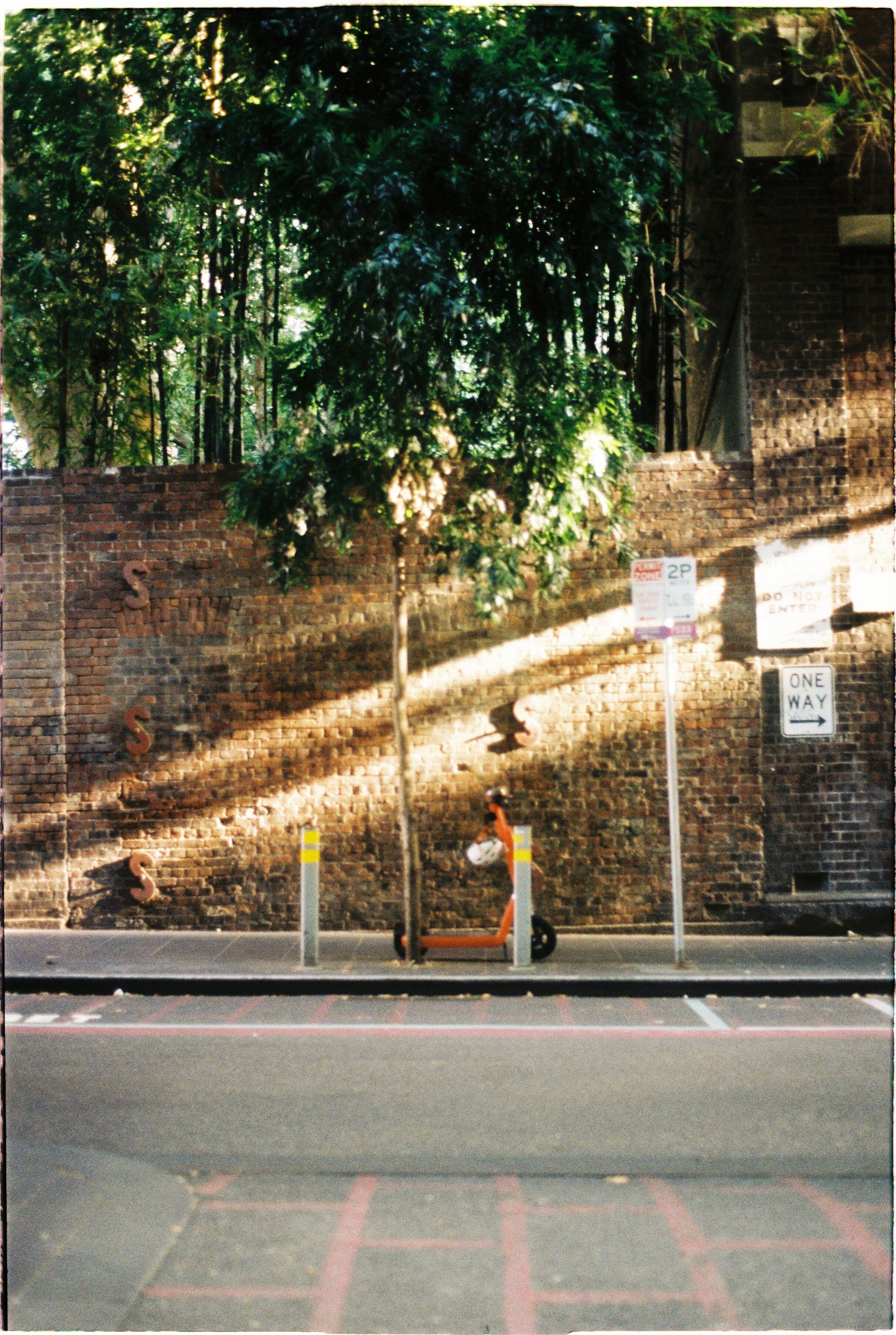 Street Scene in Carlton, Melbourne with Brick Wall and Tree · Free ...