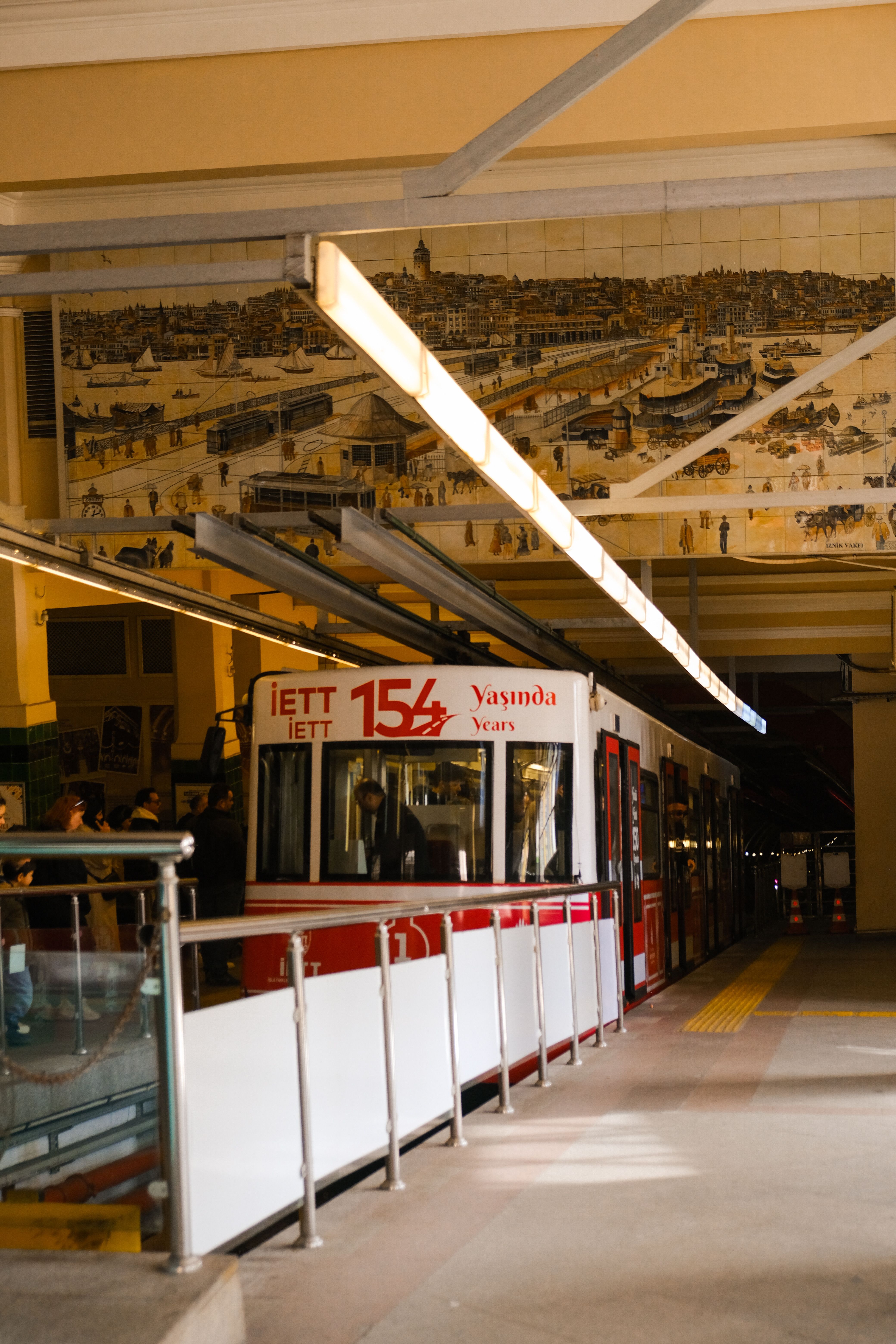 Historic Tram Station Scene in Istanbul · Free Stock Photo