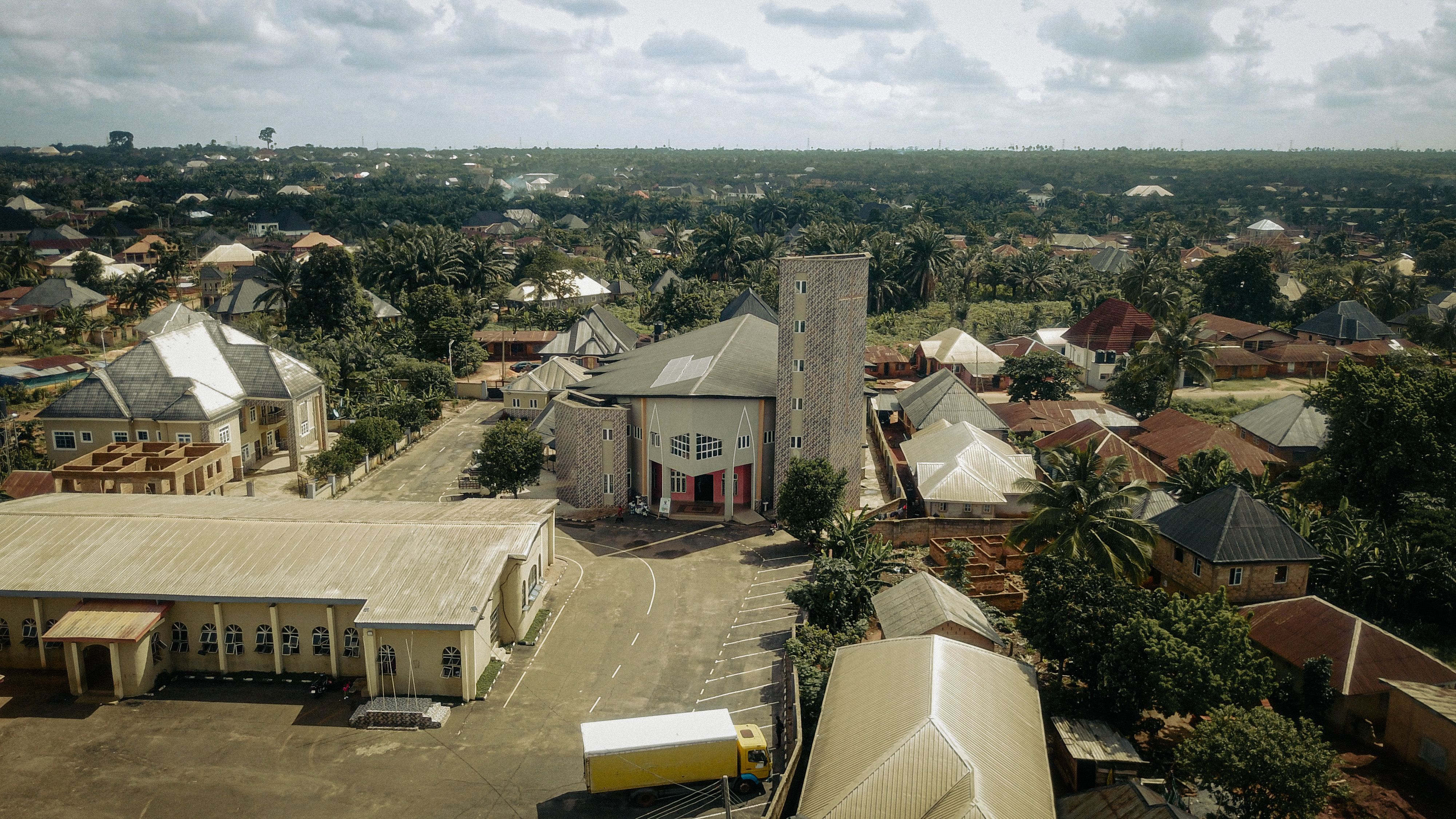 Aerial View of a Scenic African Township · Free Stock Photo