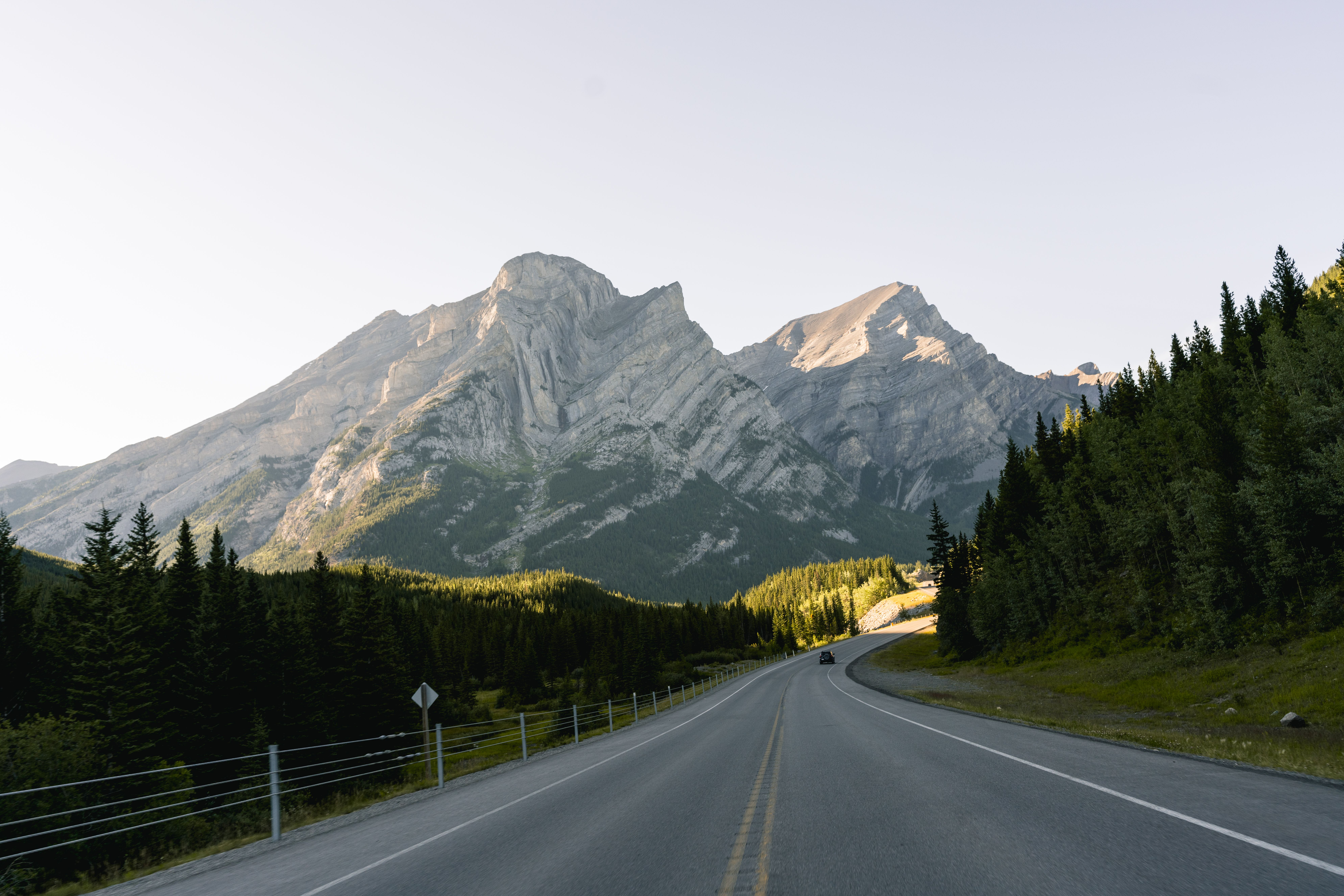 Scenic Mountain View from Road in Banff · Free Stock Photo