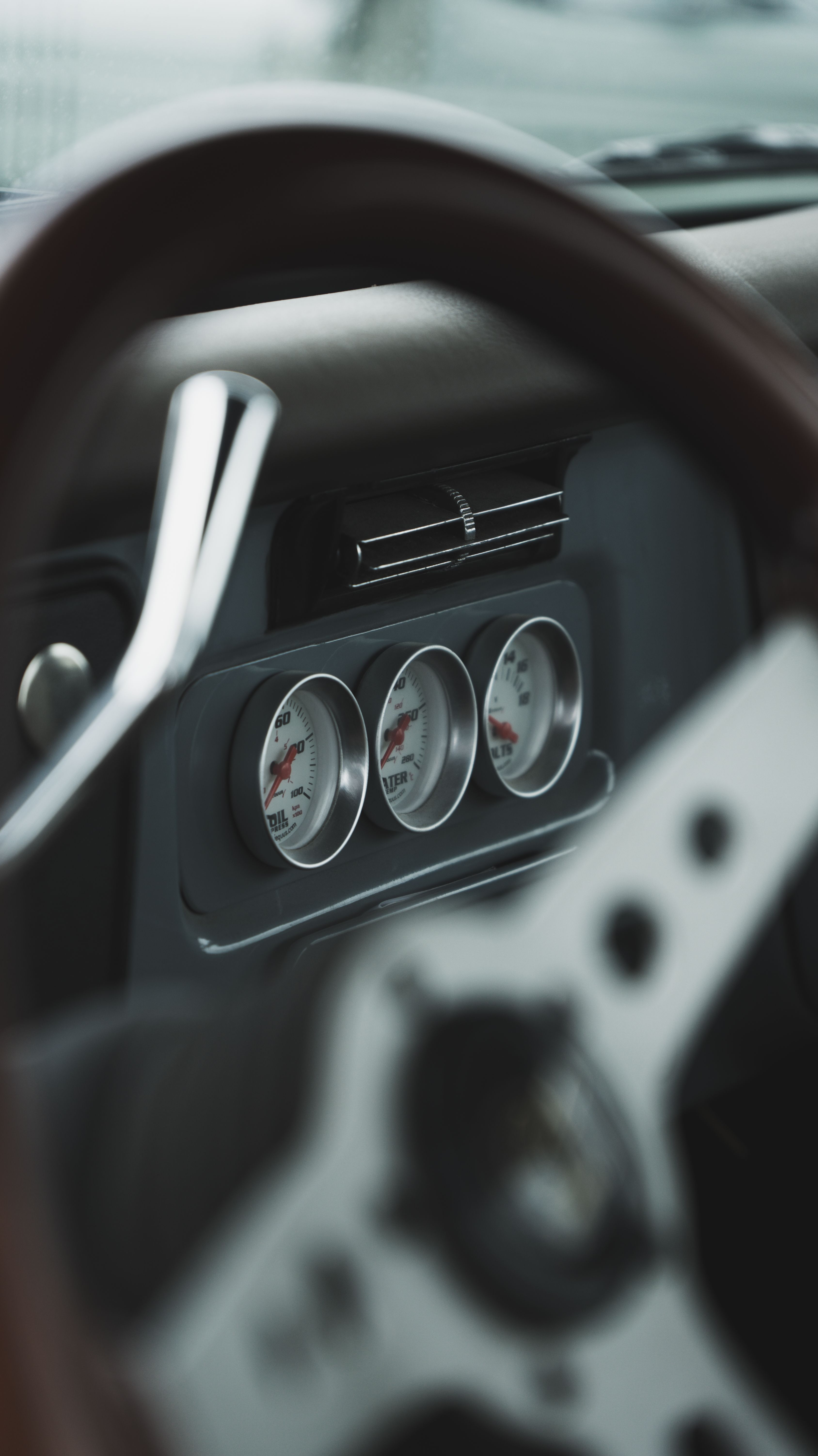 Retro Car Dashboard with Classic Gauges · Free Stock Photo