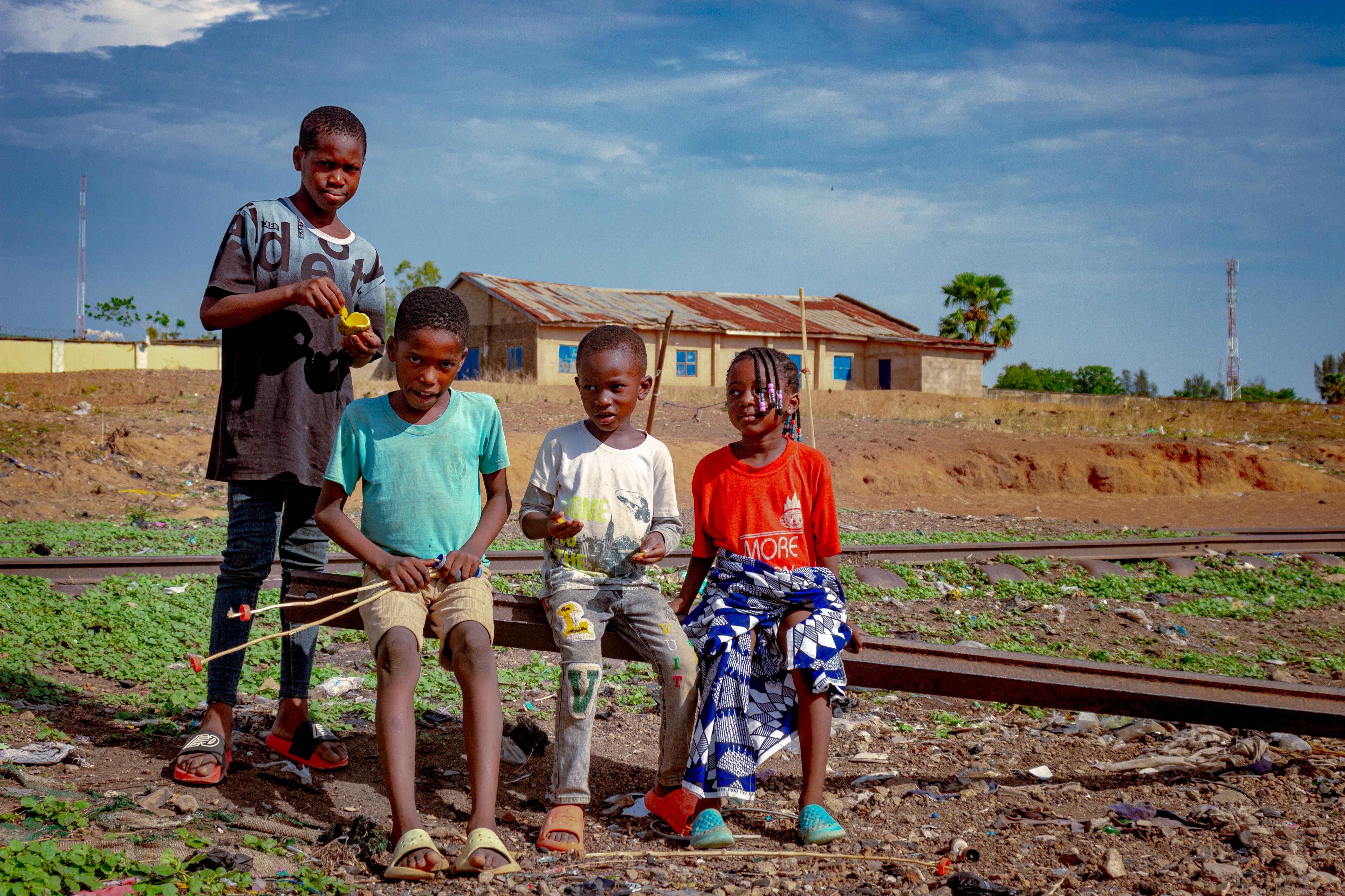 Joyful Children Playing Outdoors in Nigeria · Free Stock Photo