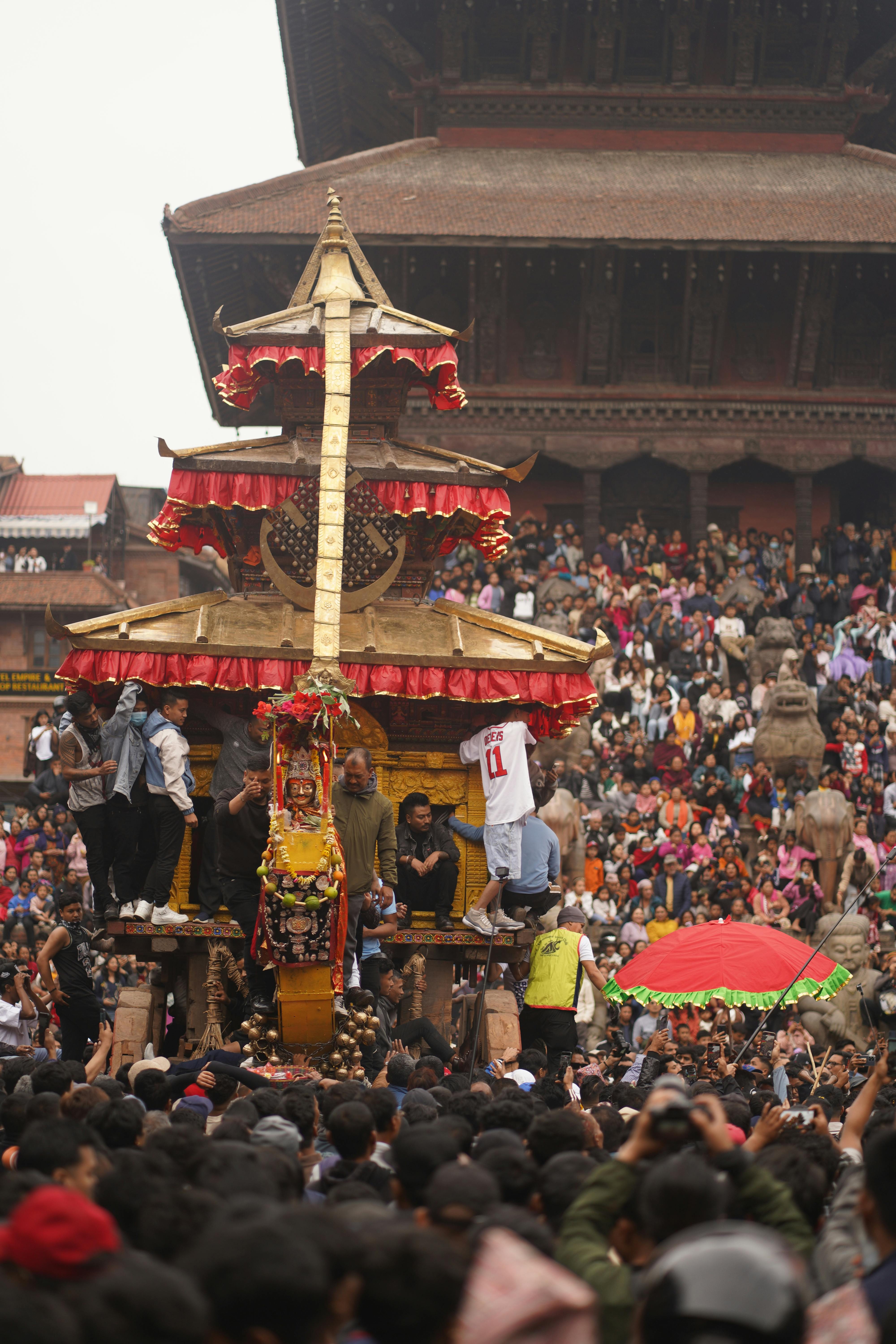 Vibrant Biska Jatra Festival at Bhaktapur · Free Stock Photo