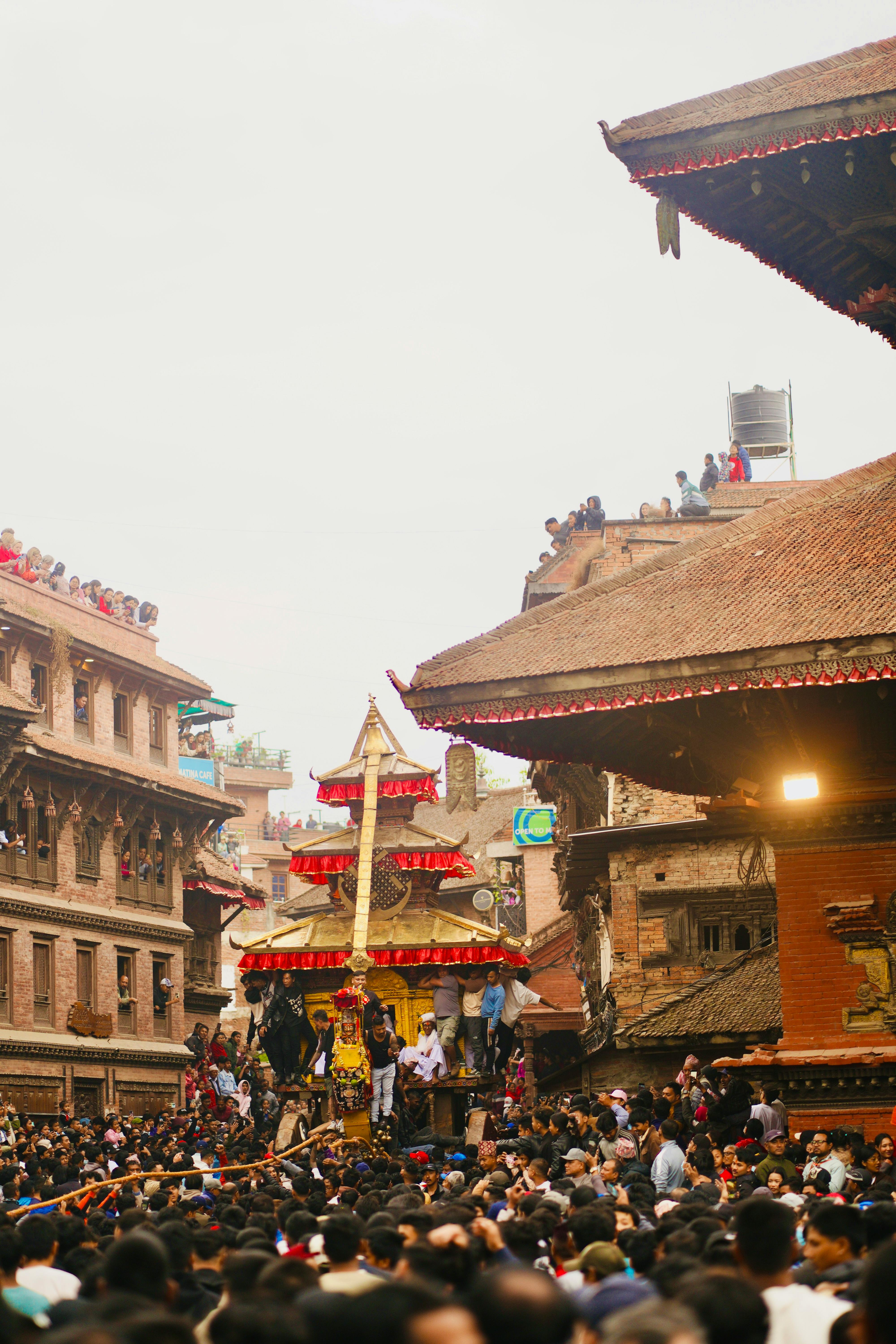 Vibrant Biska Jatra Festival Celebration at Bhaktapur · Free Stock Photo