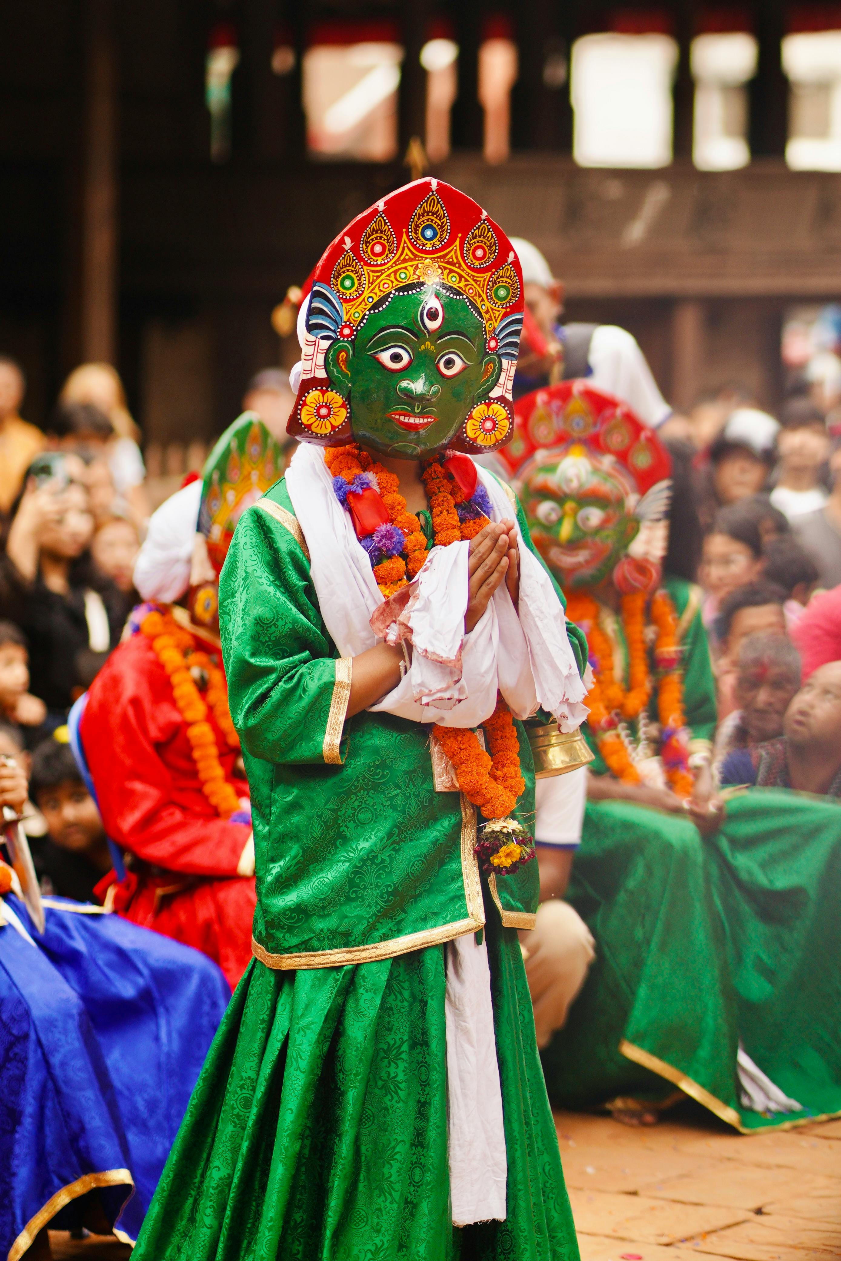 Traditional Bhairab Dance in Kathmandu, Nepal · Free Stock Photo