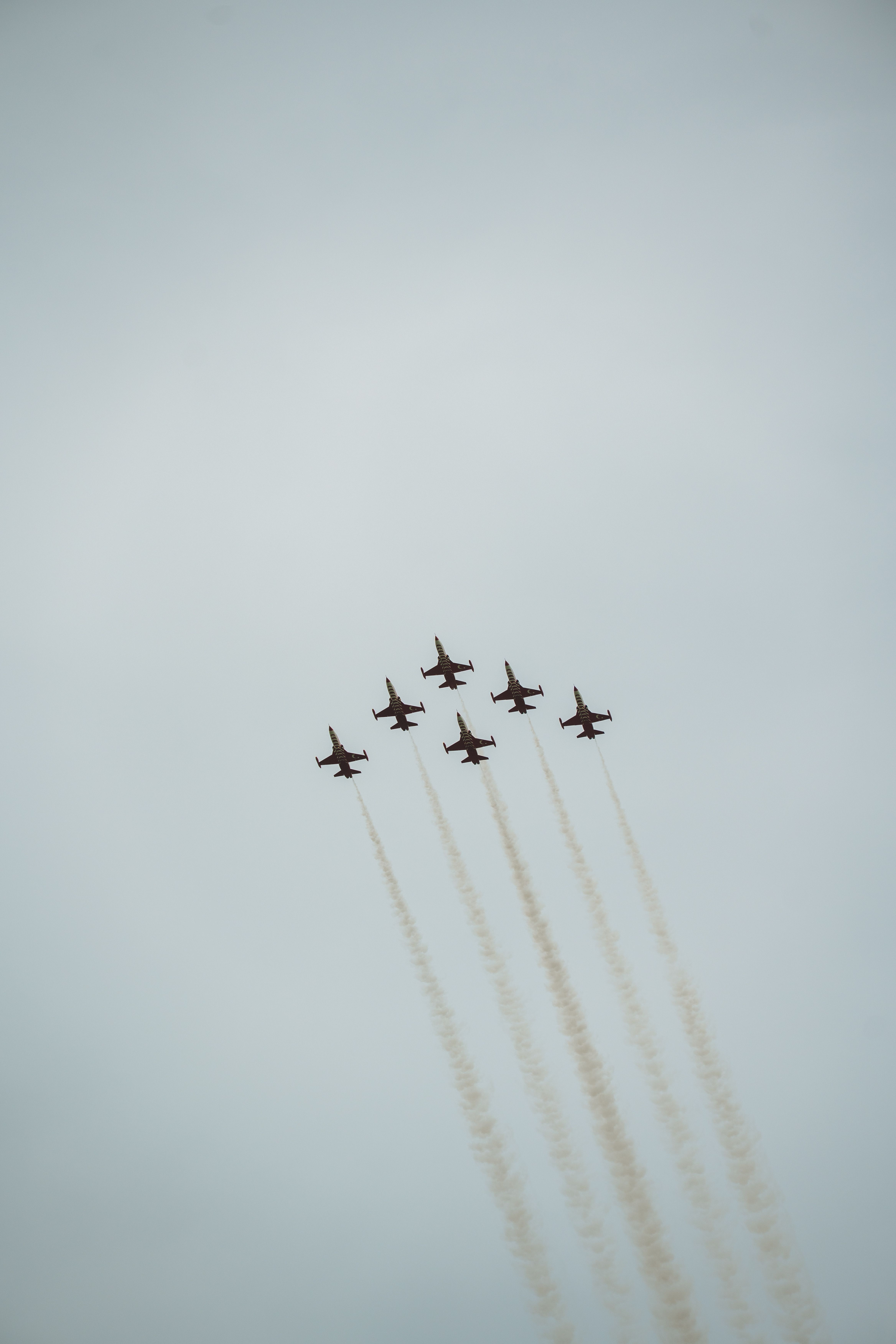 Aircraft Formation Display Against the Sky · Free Stock Photo