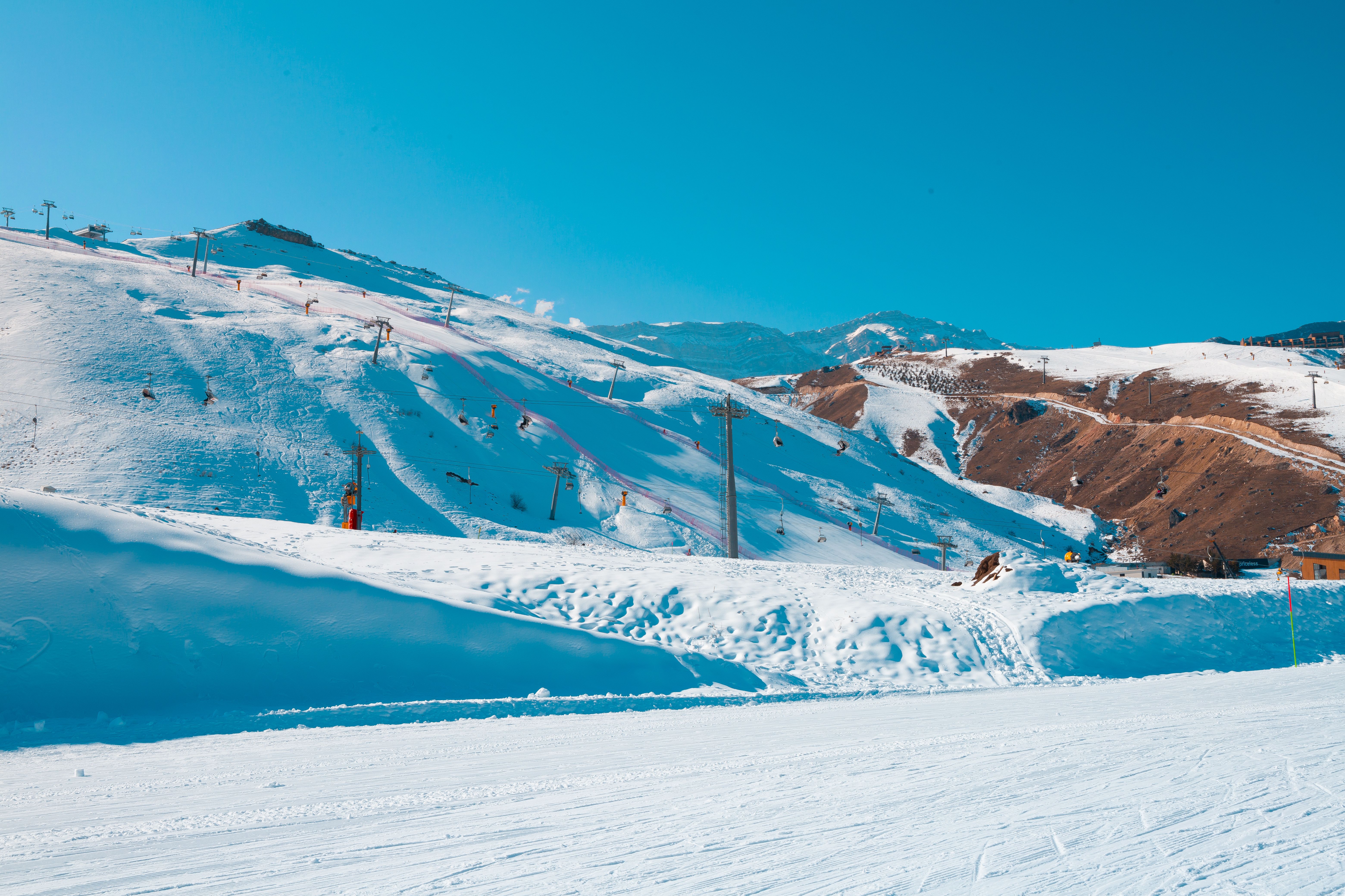 Scenic Winter Landscape in Baku's Snow-Covered Hills · Free Stock Photo