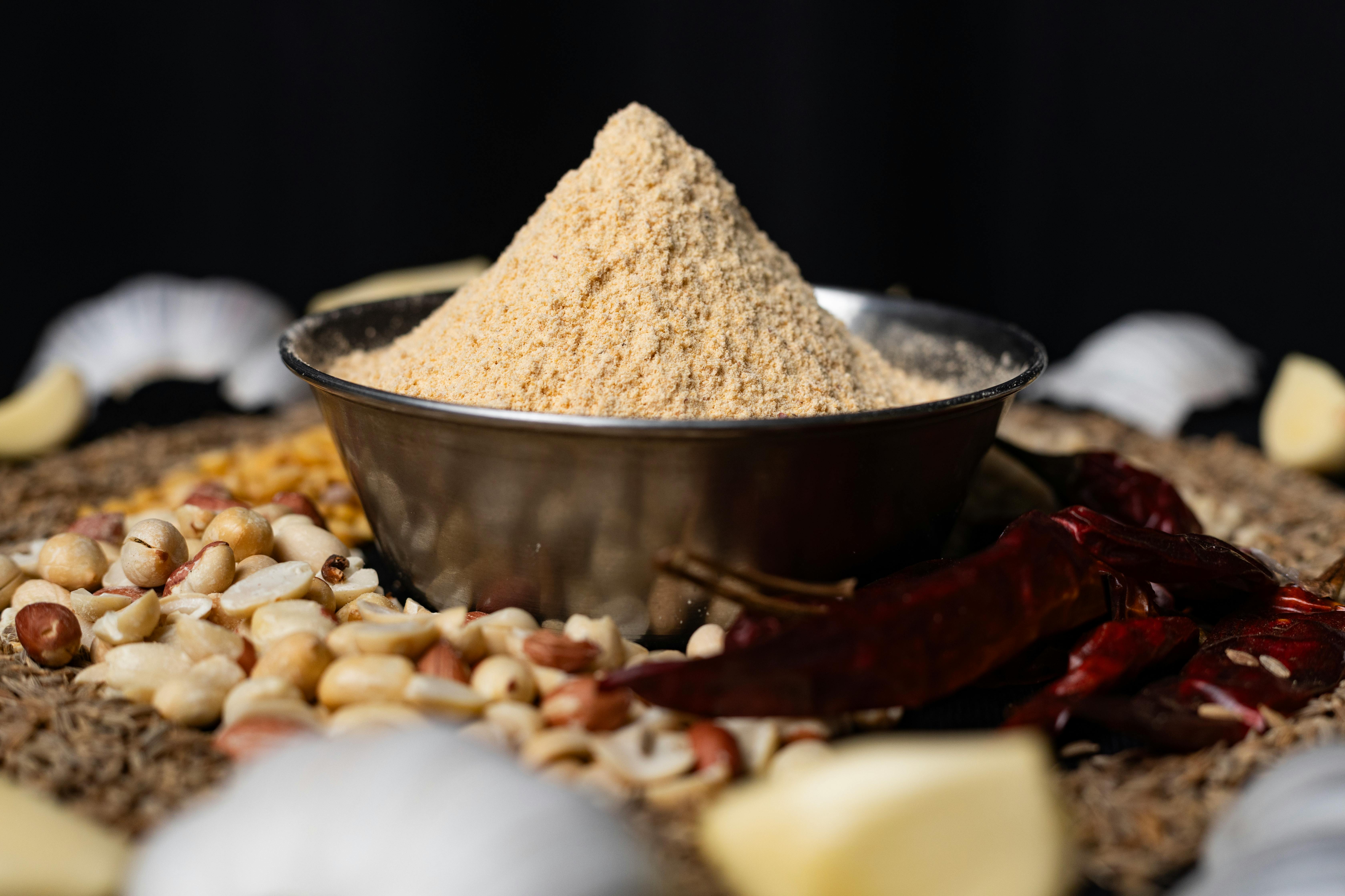Traditional Indian Spices and Ingredients Display · Free Stock Photo