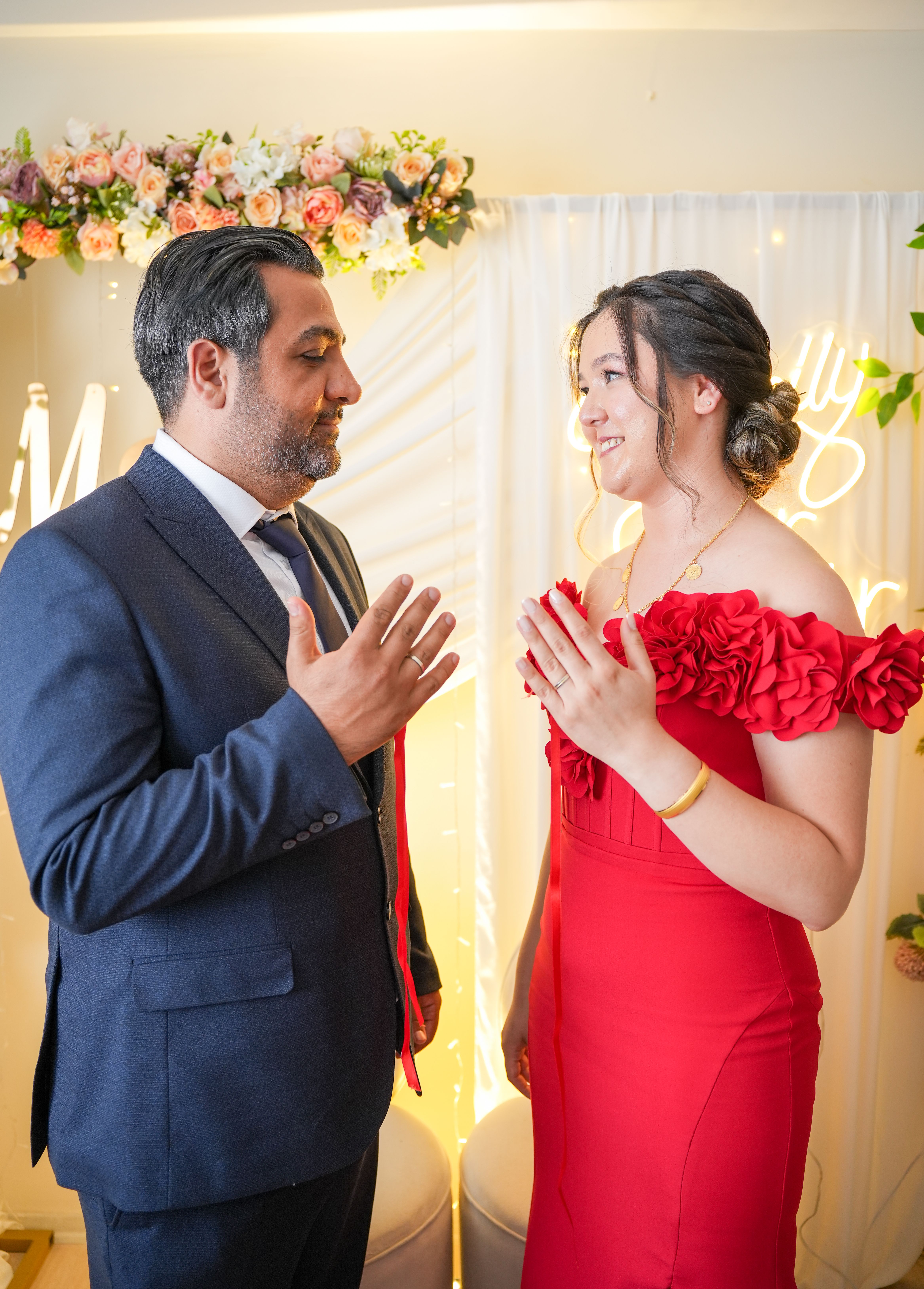 Elegant Engagement Celebration with Floral Decor · Free Stock Photo