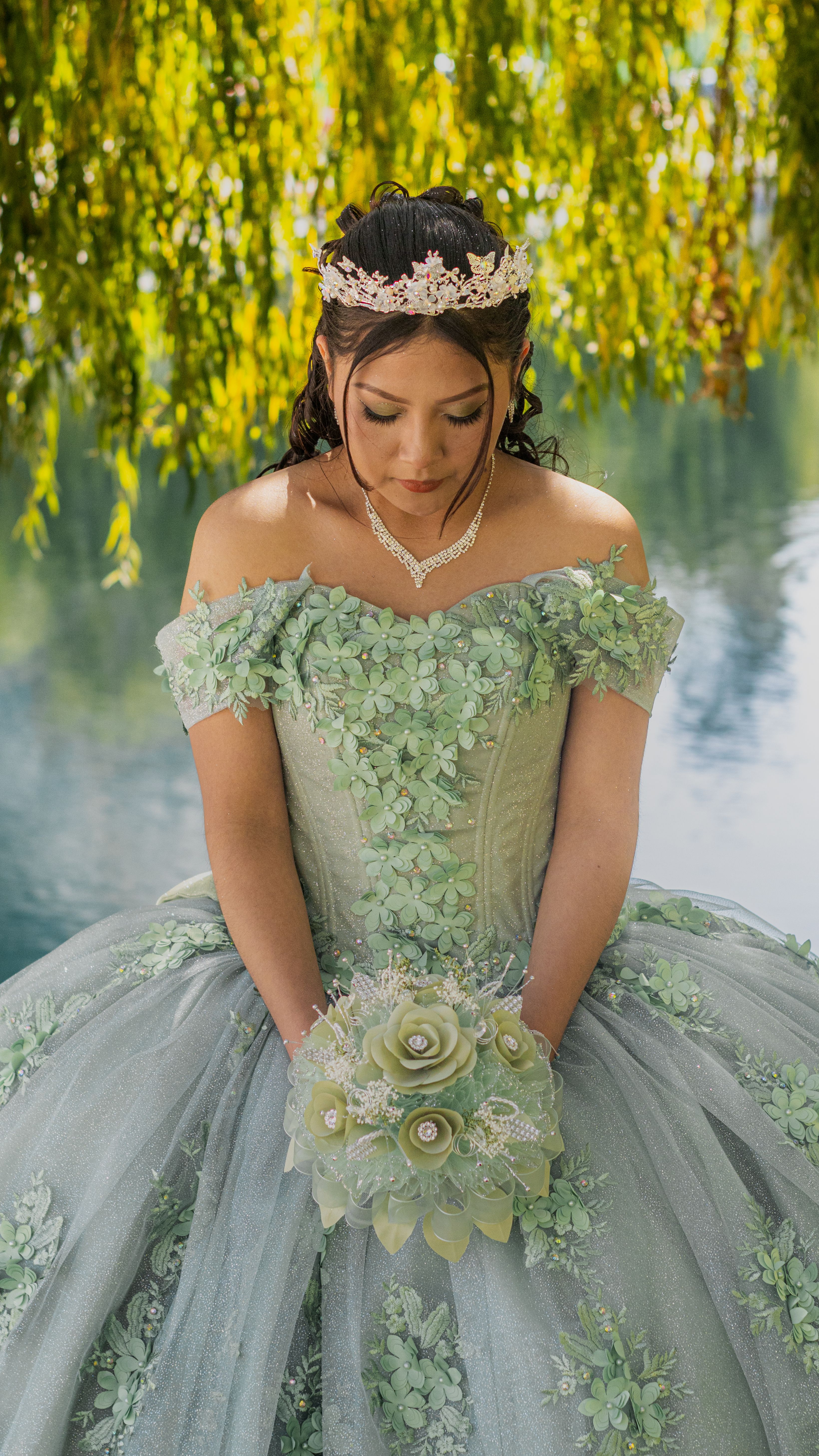 Elegant Quinceañera Portrait in Nature · Free Stock Photo