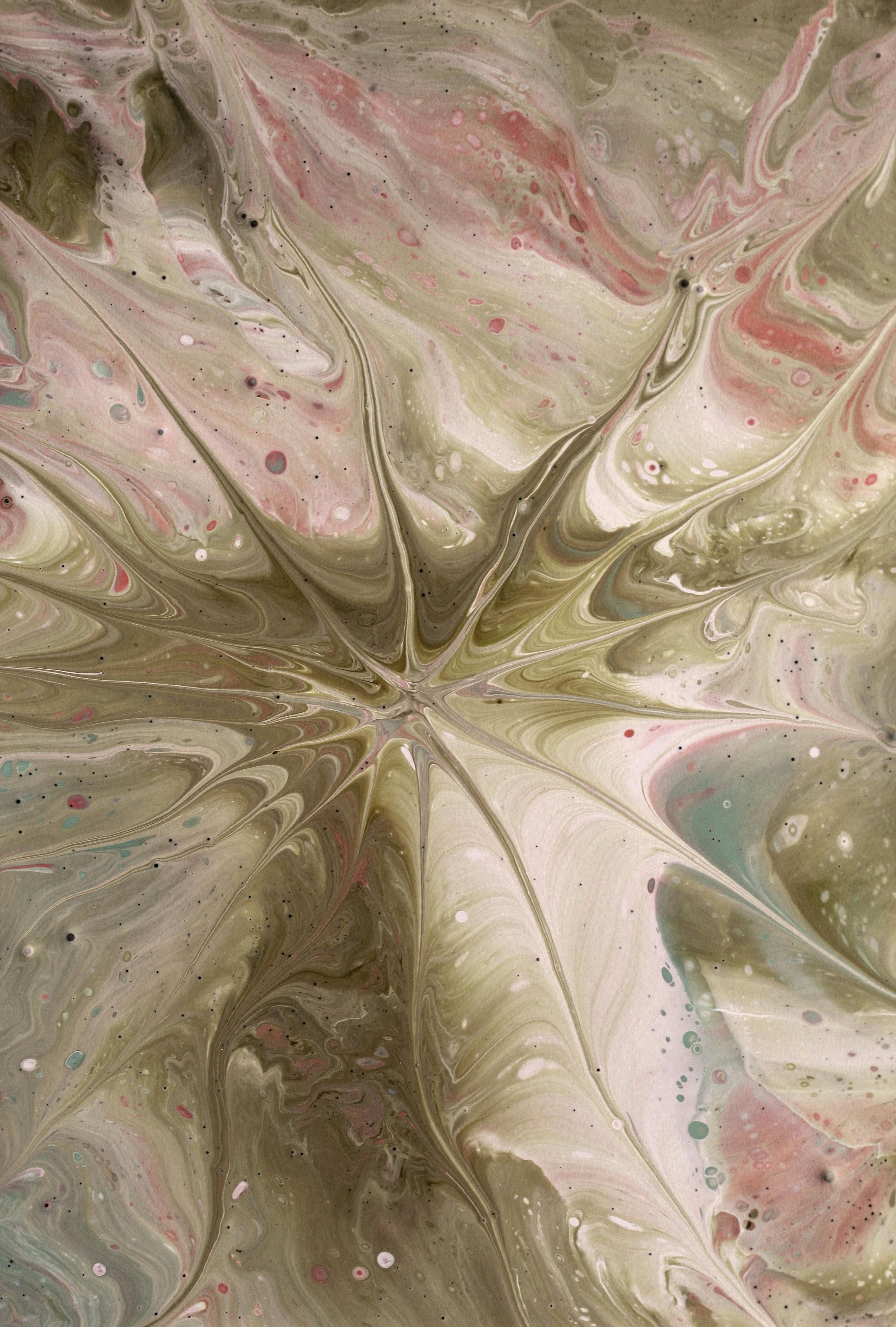 Abstract Fluid Art Painting in Muted Pastel Tones · Free Stock Photo