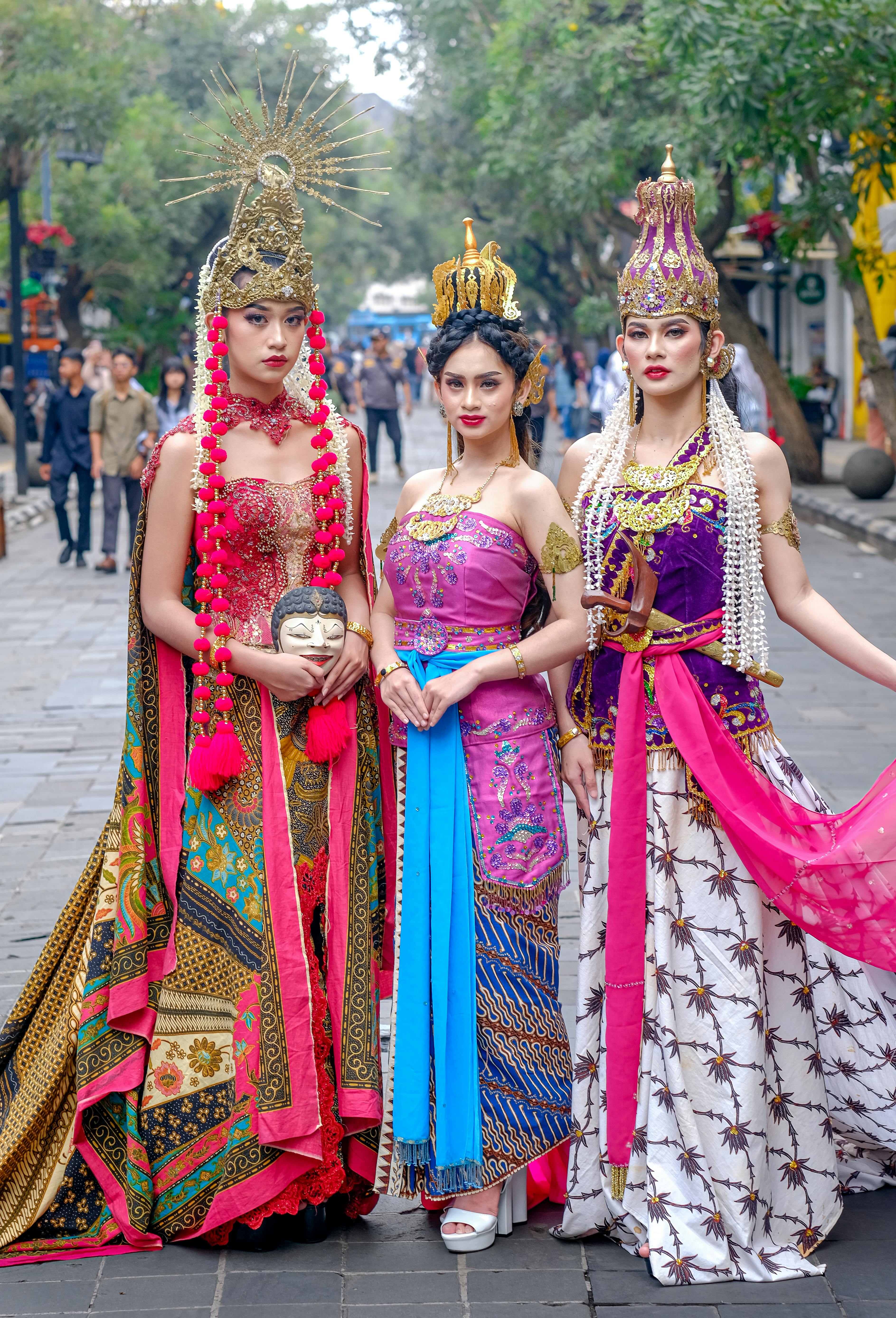 Colorful Traditional Fashion Parade in West Java · Free Stock Photo