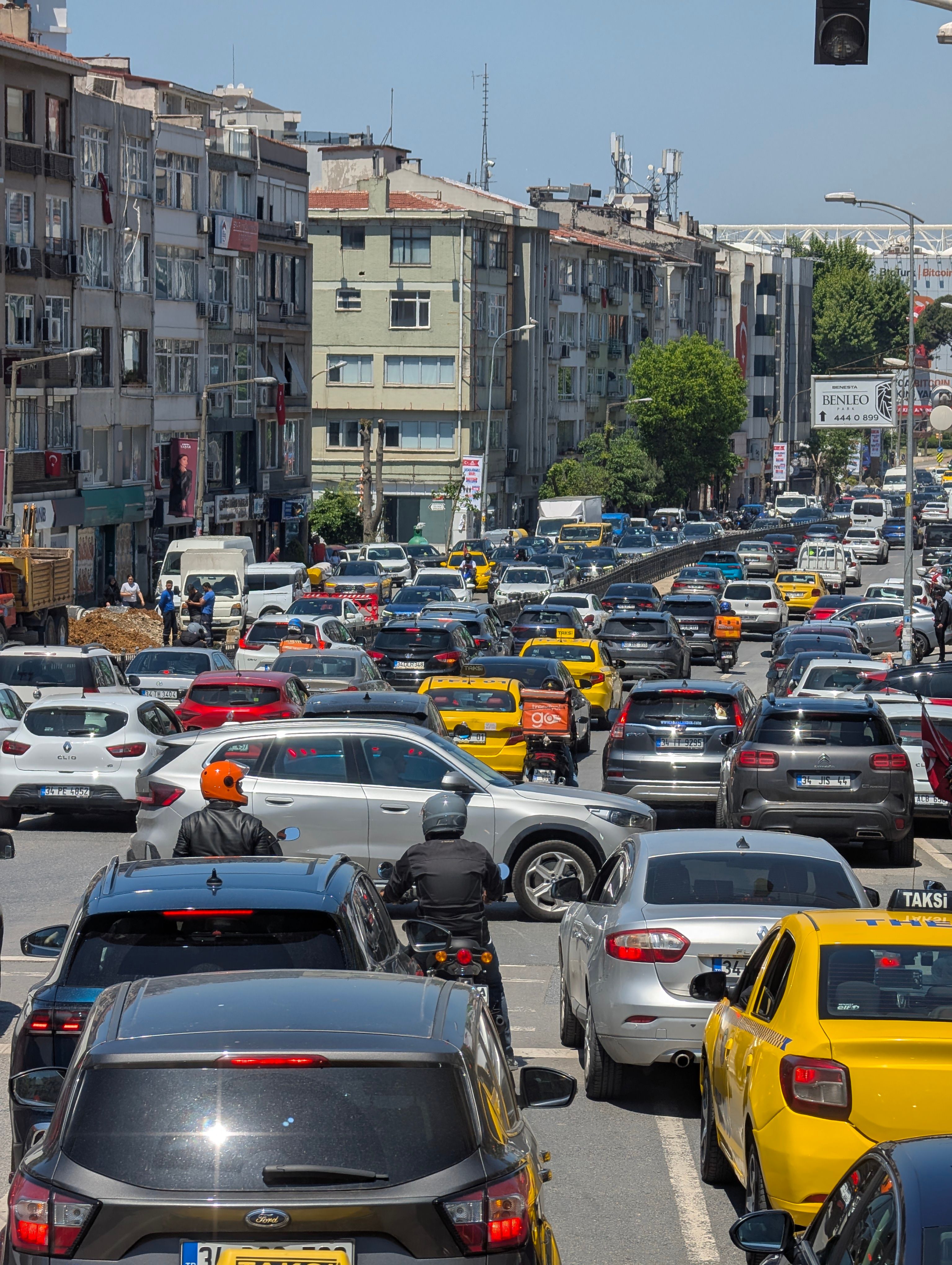 Busy Urban Traffic Jam in the City Center · Free Stock Photo