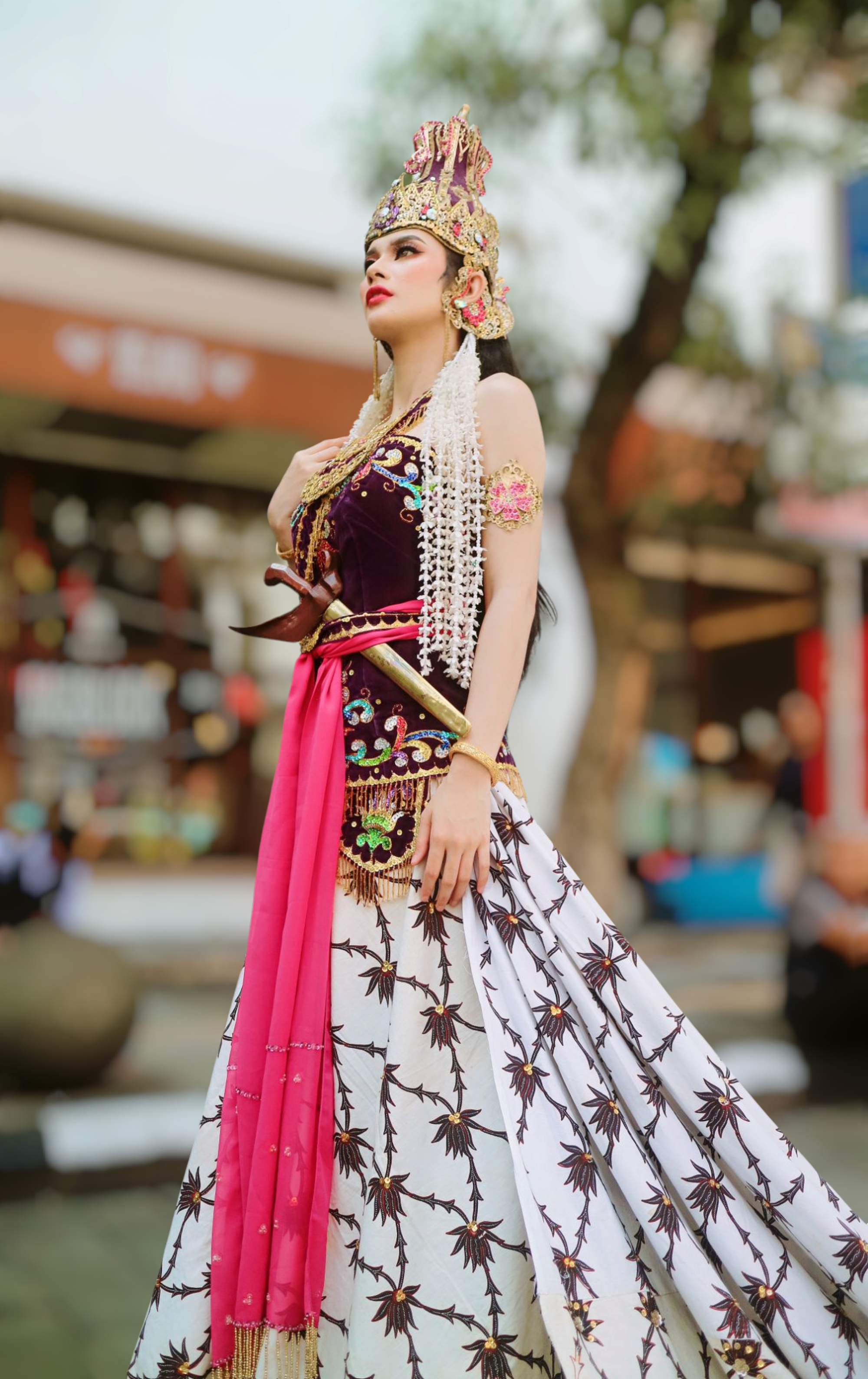 Traditional Cultural Dress in Vibrant Colors Outdoors · Free Stock Photo