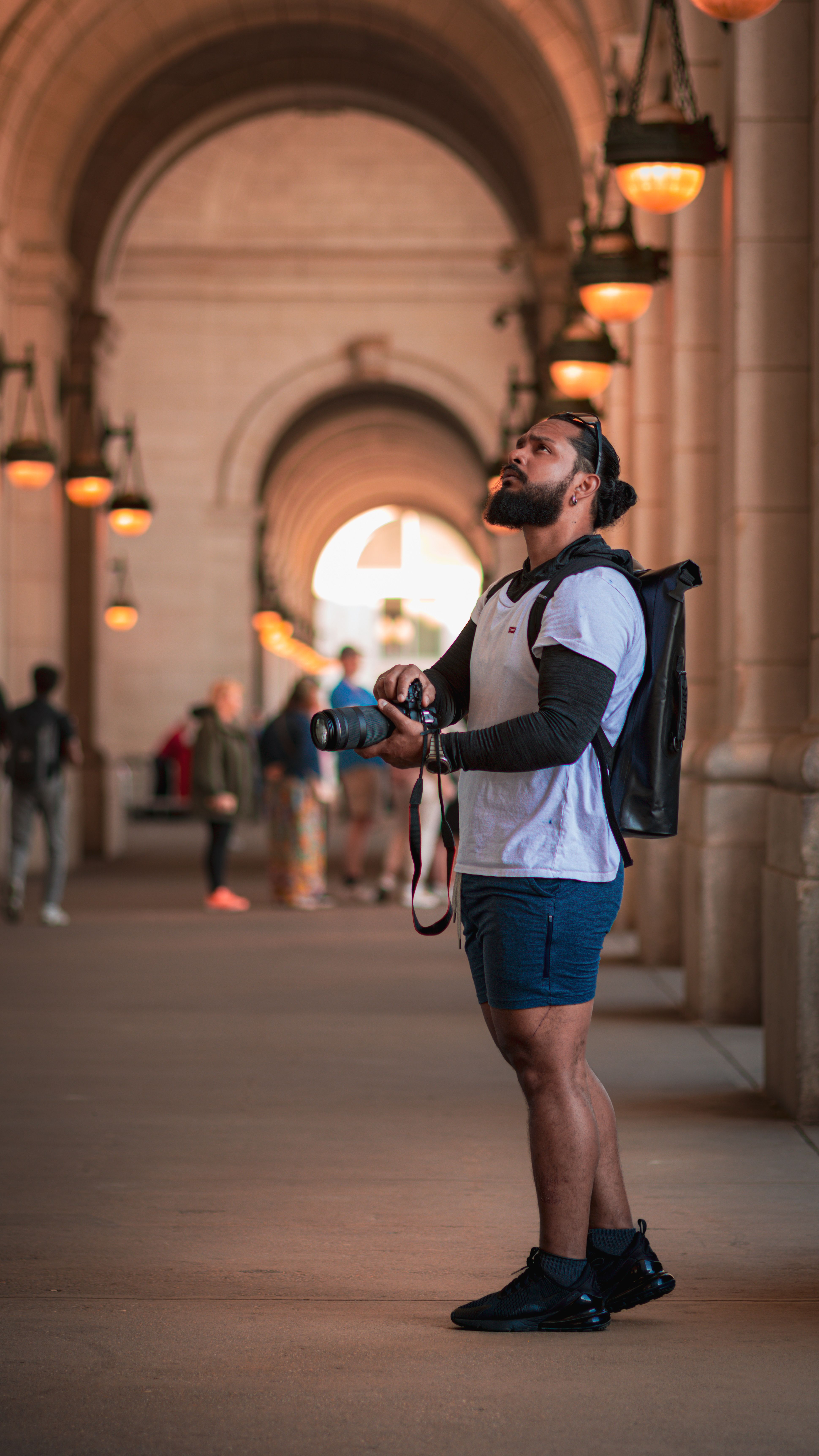 Photographer at Washington Union Station Archway · Free Stock Photo