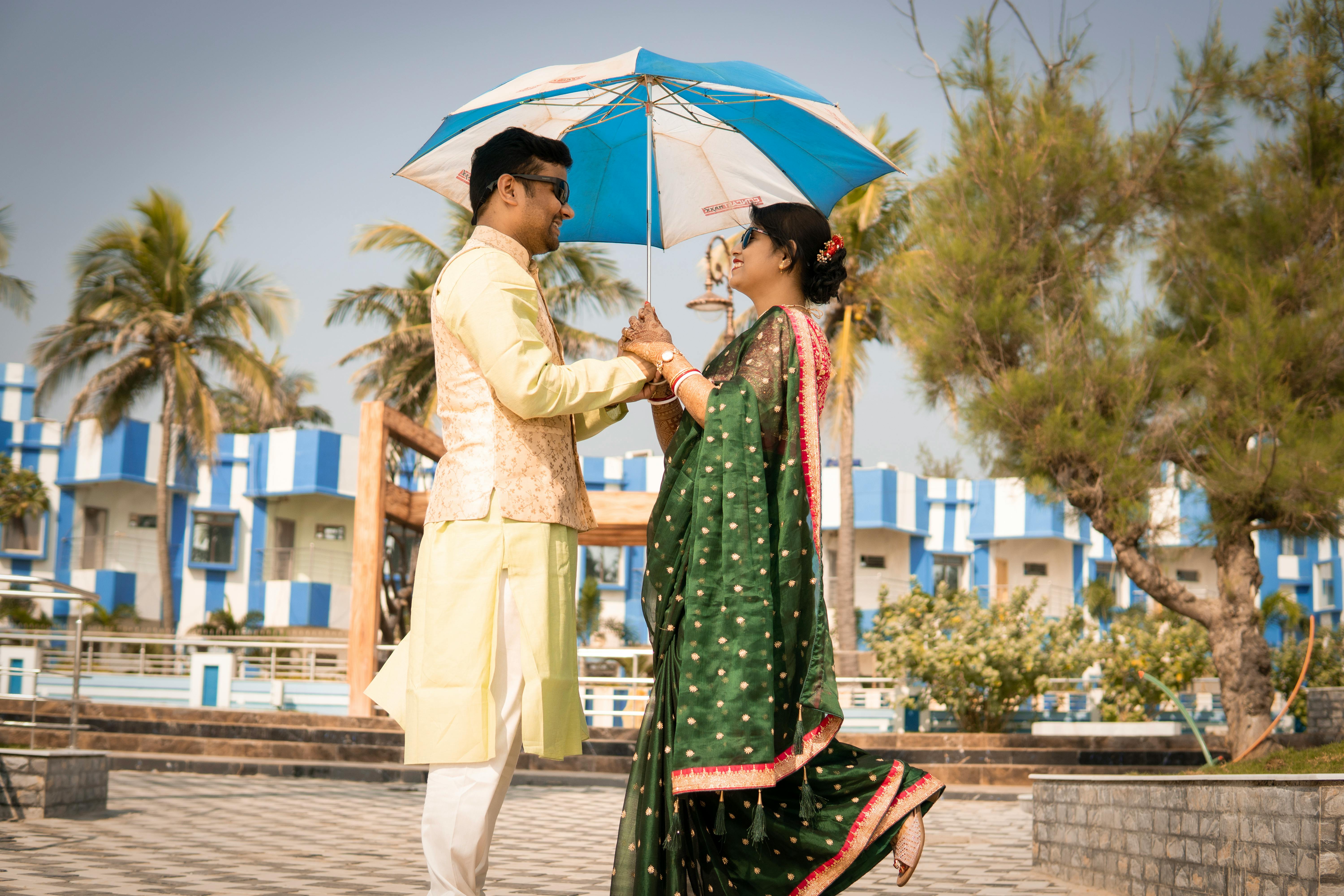 Romantic Outdoor Indian Wedding Photo Shoot · Free Stock Photo