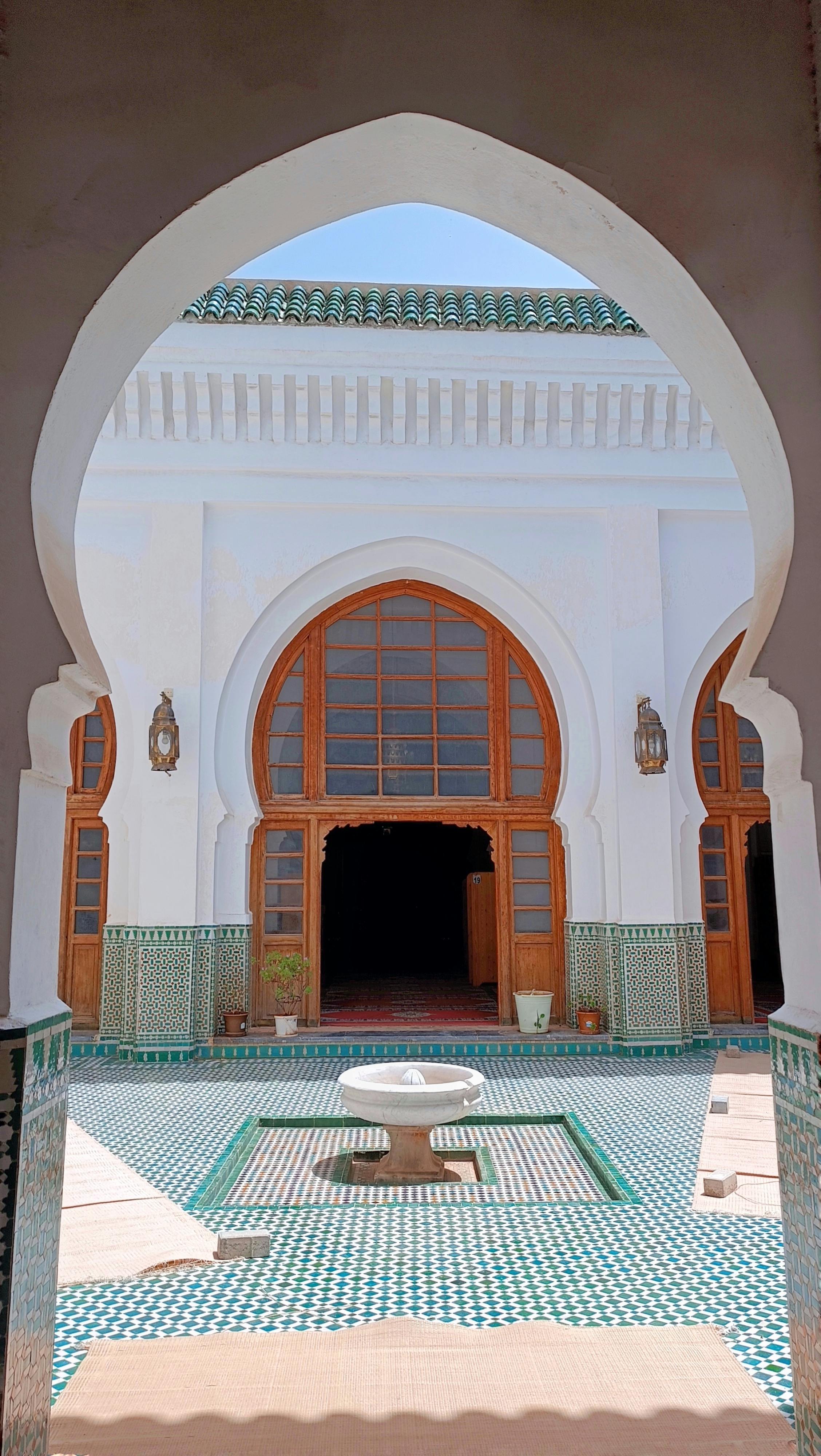 Beautiful Moroccan Mosque Courtyard in Meknès · Free Stock Photo