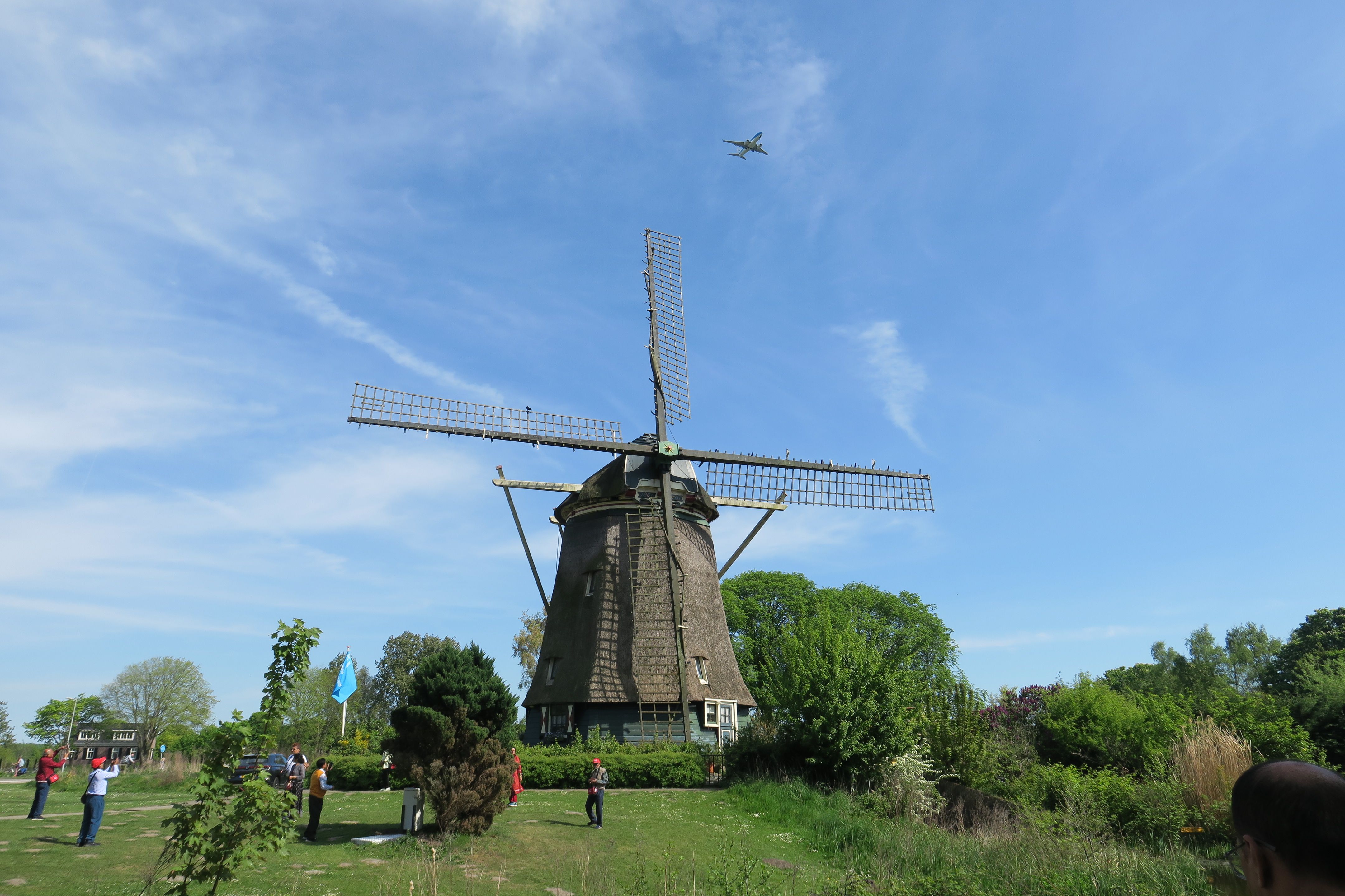 Traditional Dutch Windmill Under Clear Blue Sky · Free Stock Photo