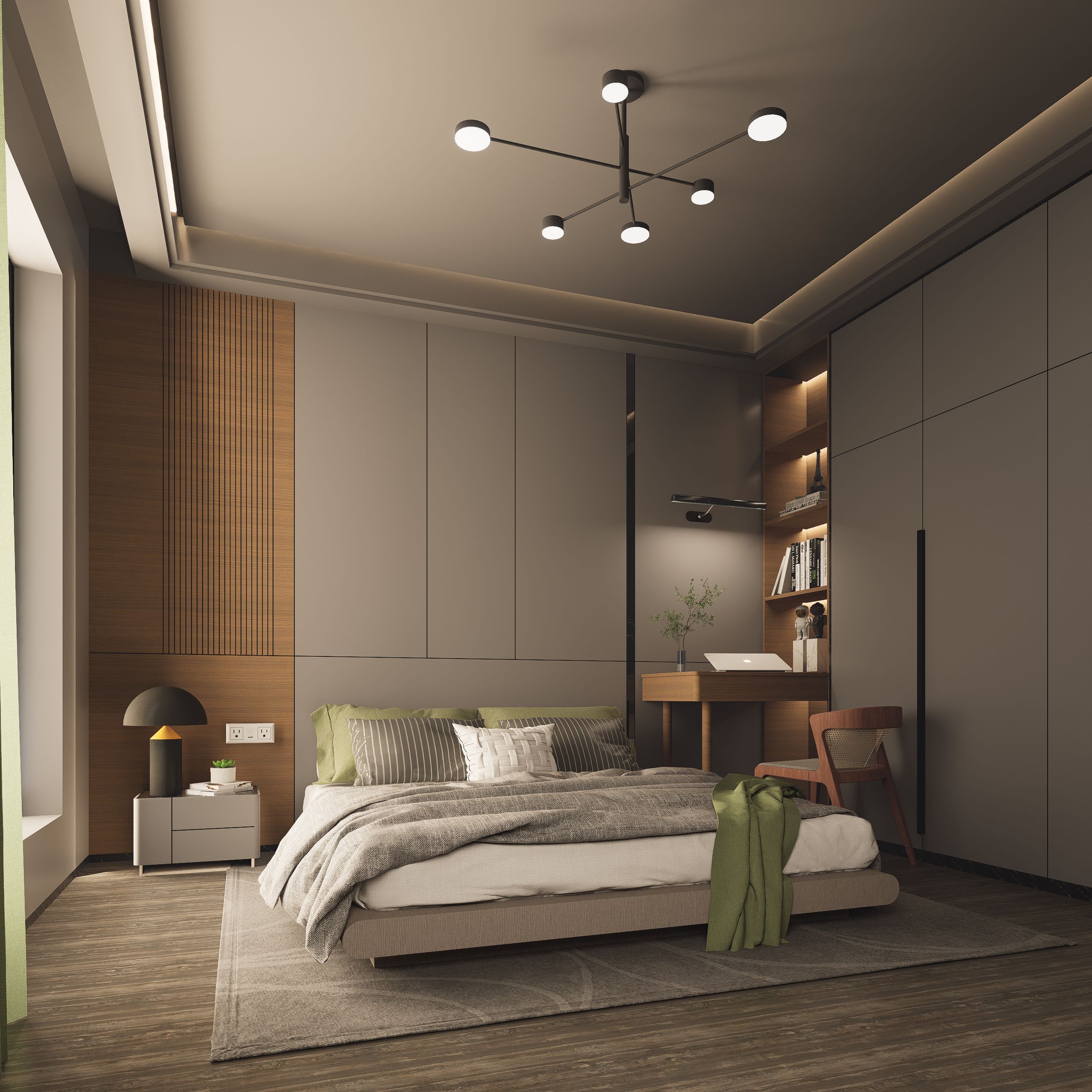 Dormitorio Minimalista Moderno Con Decoración Contemporánea · Foto de ...