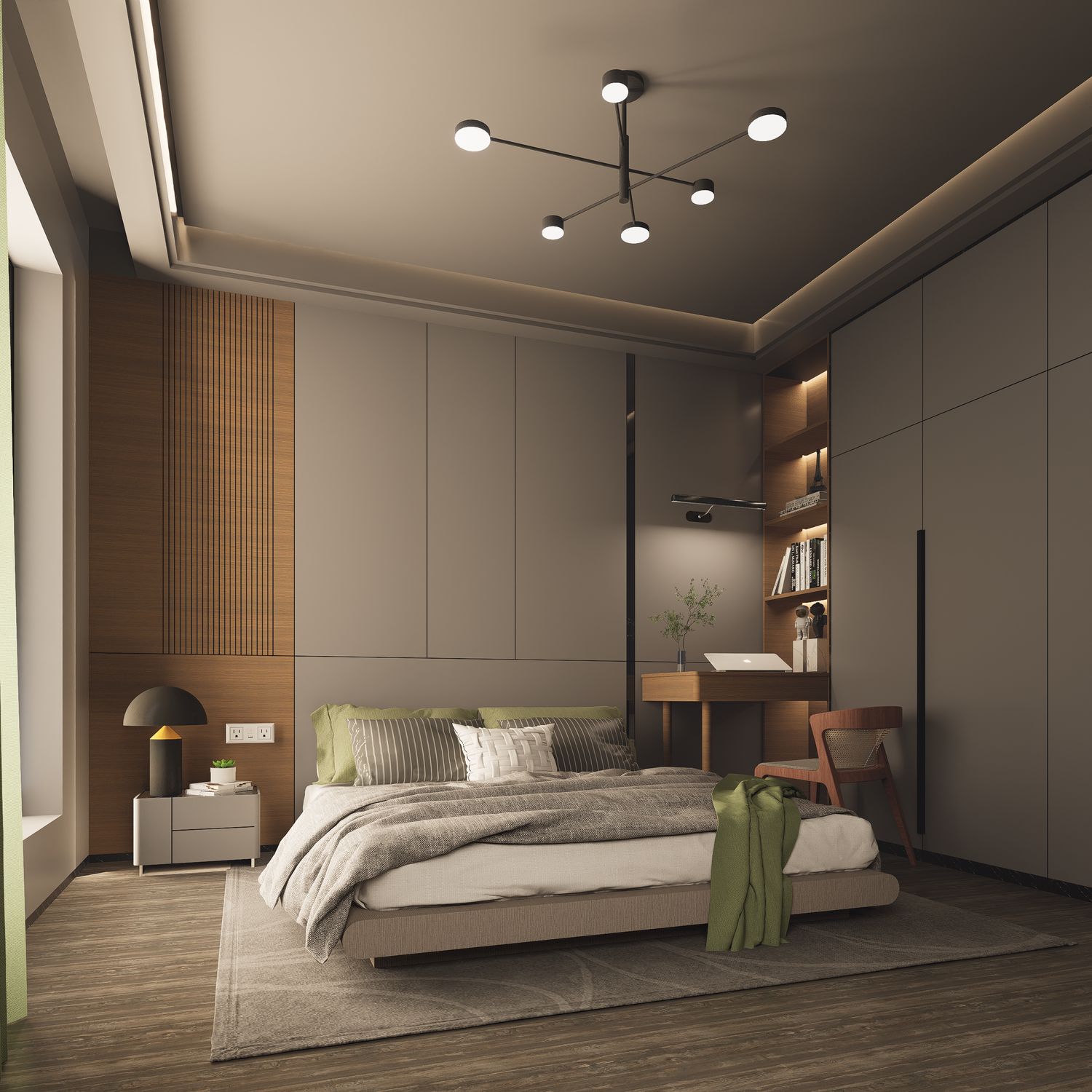 Modern Minimalist Bedroom with Contemporary Decor · Free Stock Photo