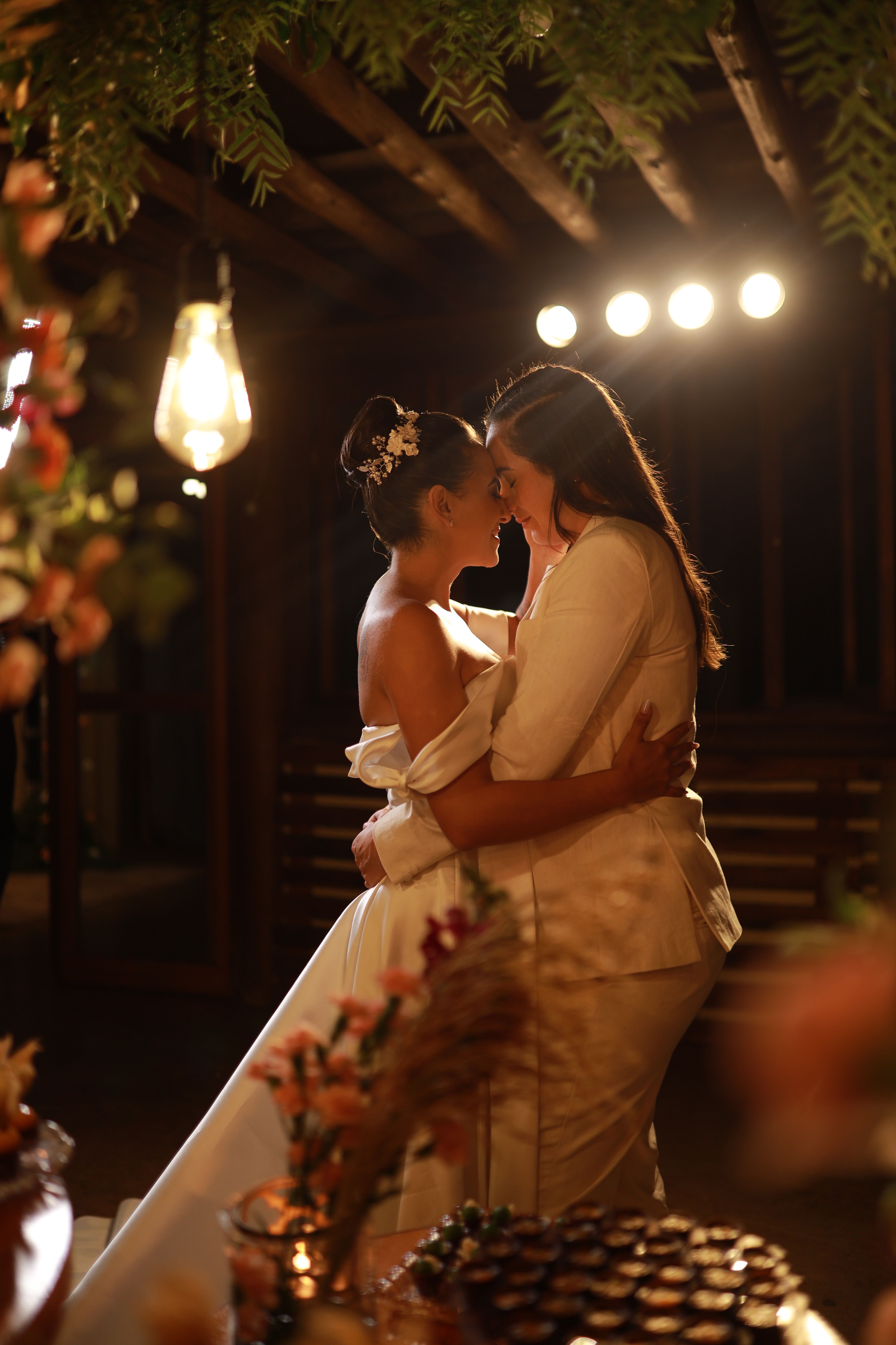 Romantic Wedding Portrait of LGBTQ+ Couple · Free Stock Photo